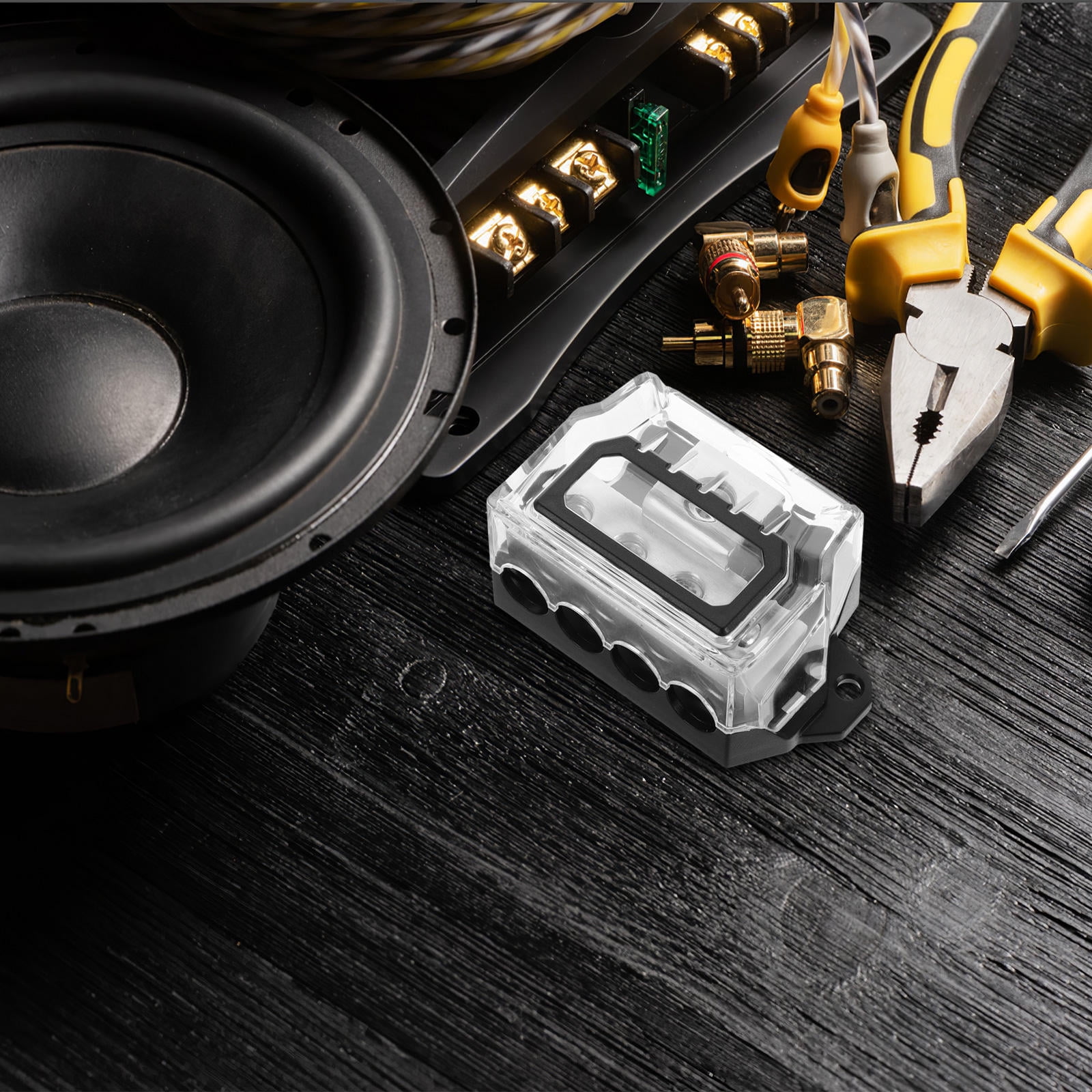 Worgeous Power Distribution Block 4 Way Car Audio Stereo Amp ...