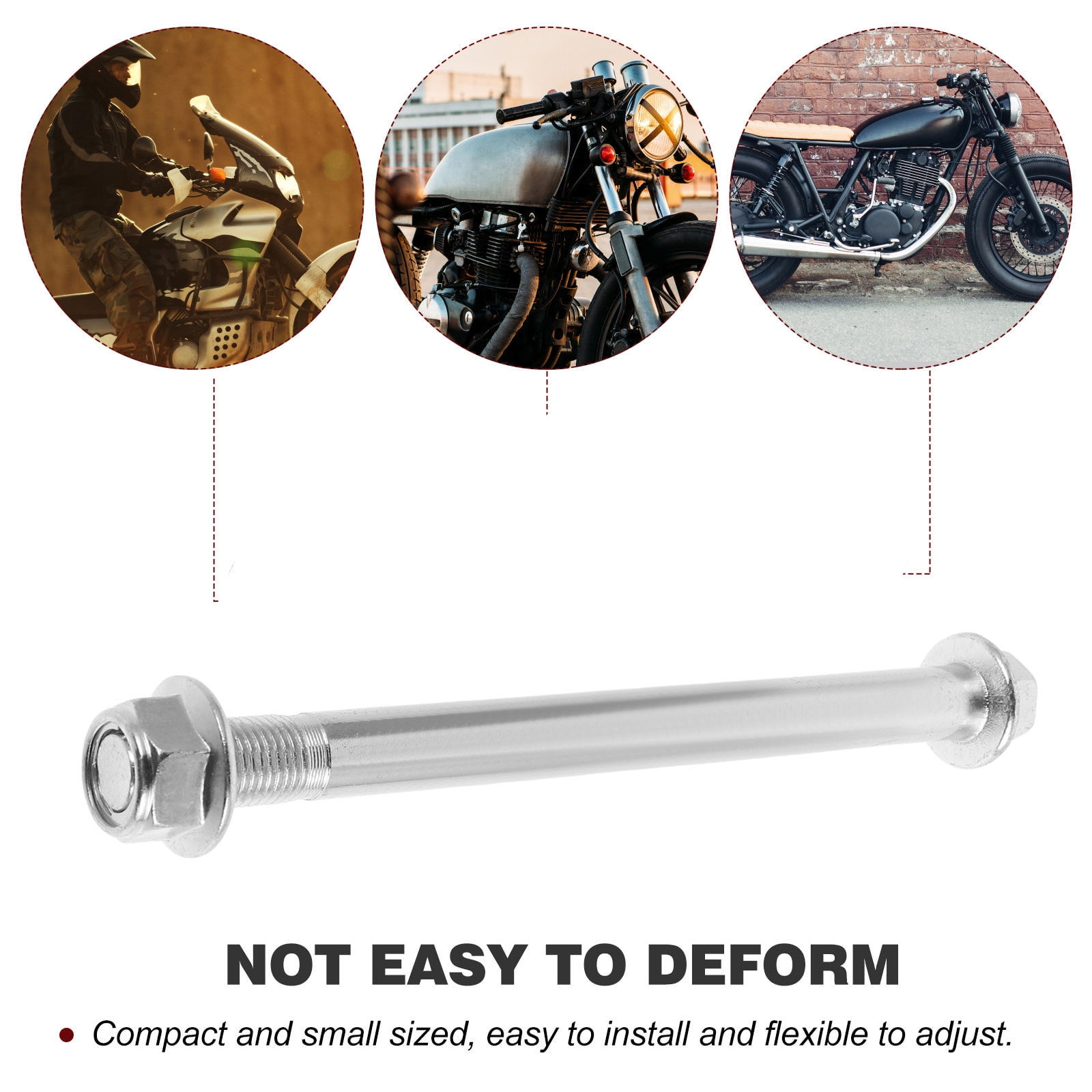 Raindrops Rear Axle Metal 1Set 6.29X0.90X0.90In For Dirt Bikes ...