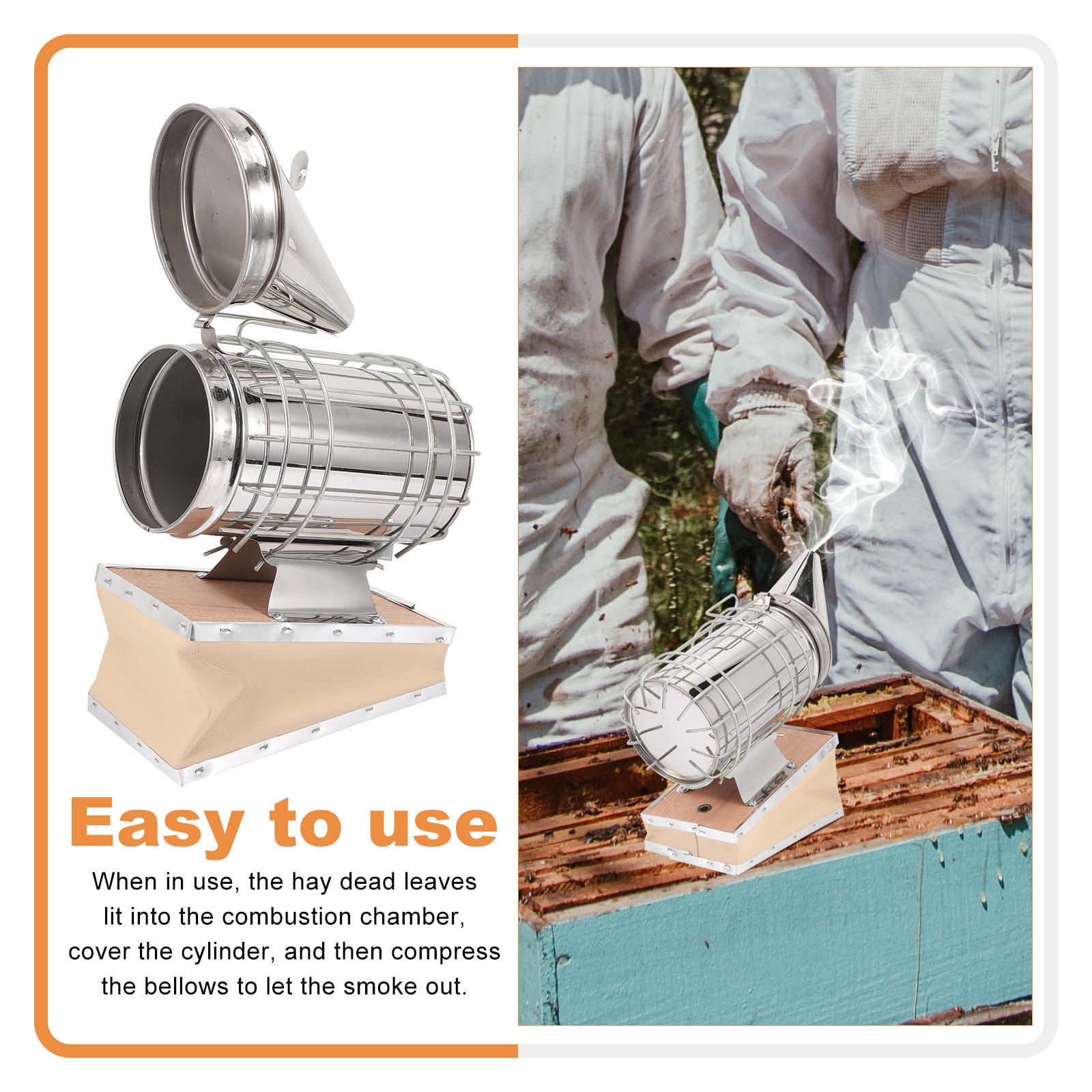 Worgeous Premium Bee Hive Smoker Practical Stainless Steel Beekeeping ...