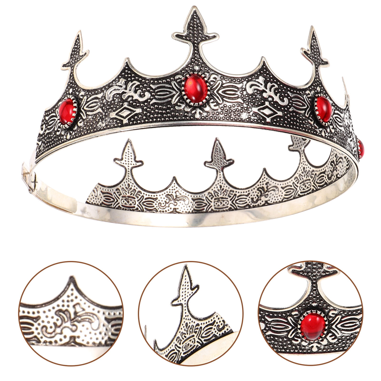 KALLORY Crown for Men Adult Metal Adjustable Crown 1Pack 7.3x7.3x2.6in ...