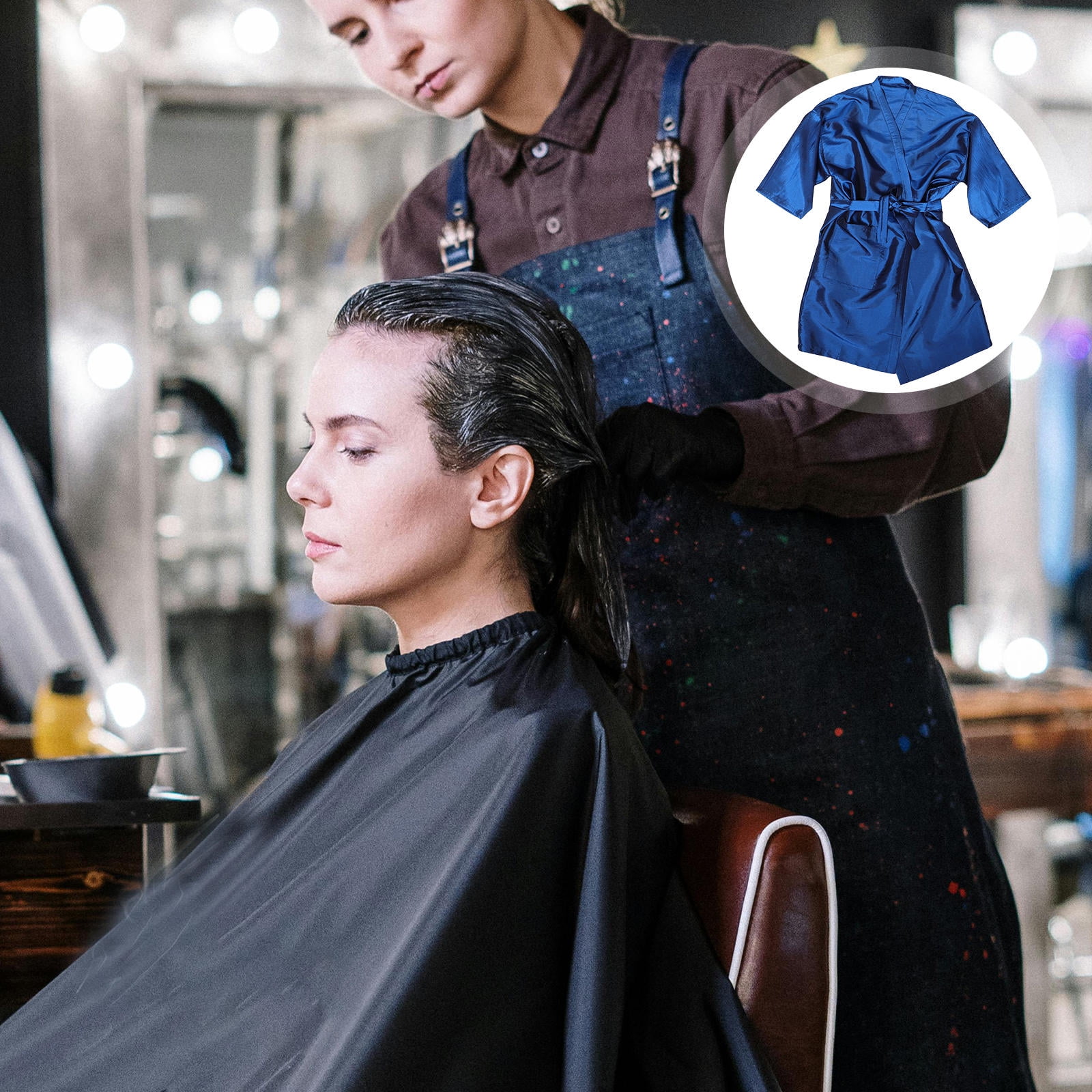 Worgeous Professional Hair Salon Cape With Pockets Gown Robes For Hair ...