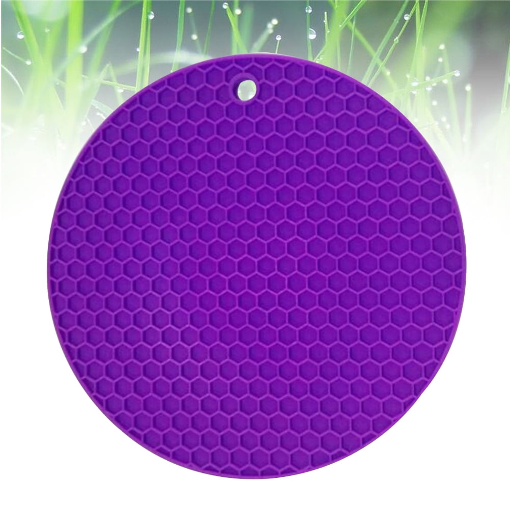Worgeous Purple Silicone Insulation Mat with Honeycomb Design for Pot ...