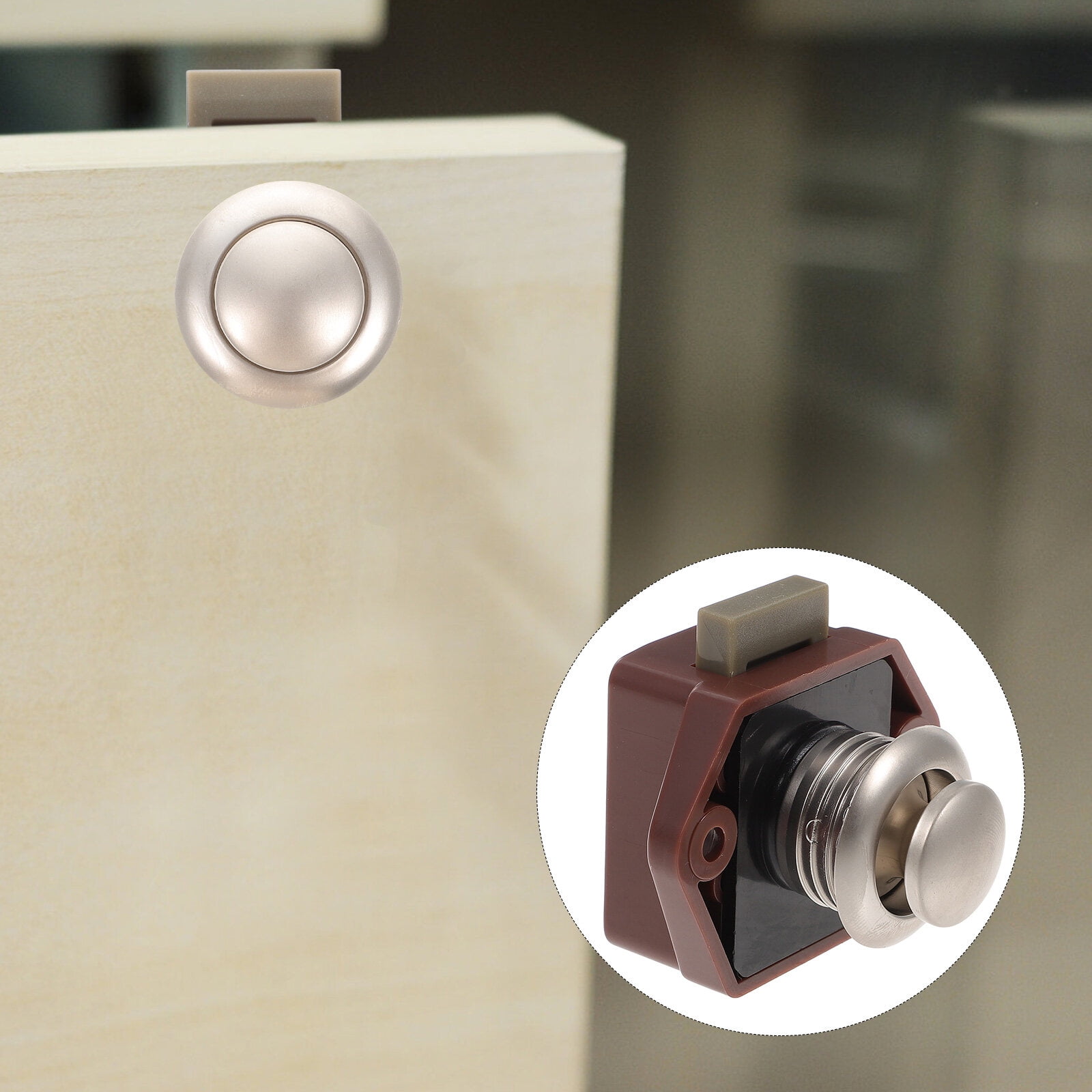 Worgeous Push Button Latch Cupboard Latch Lock Plating Drawer Cabinet ...