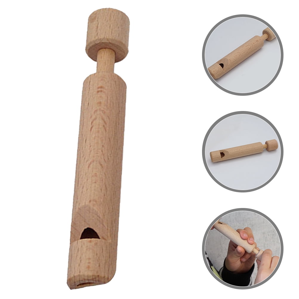 WORGEOUS Wood Flute Toy Kids Plaything Diy Doodle Instrument Flute Kids ...