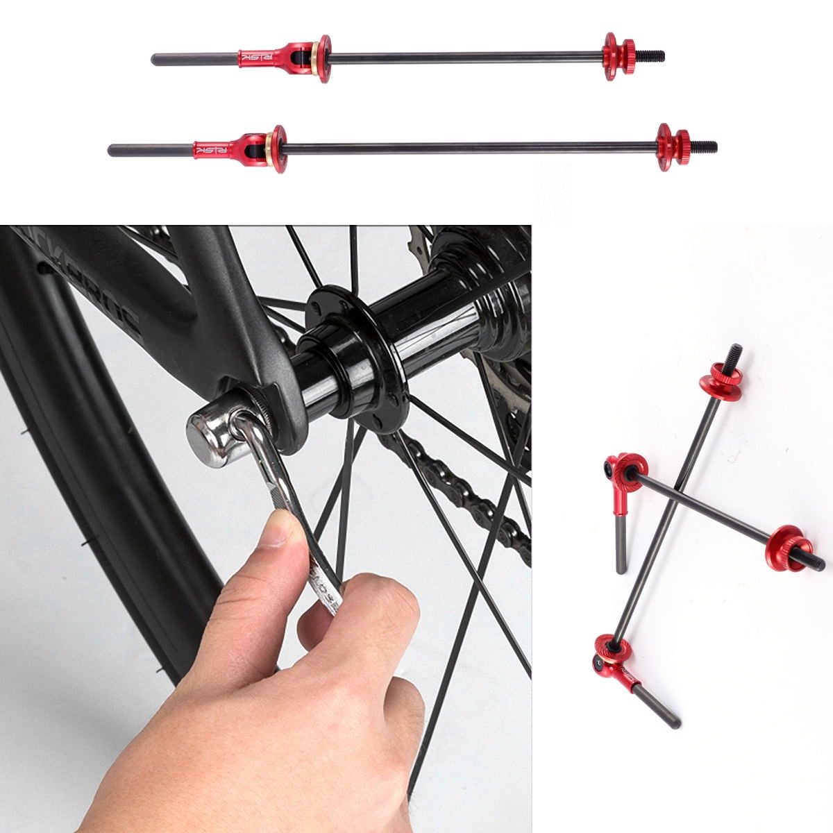RENACLIPY Renaclipy Bike Quick Release Skewer Red 1 Pair for Mountain ...