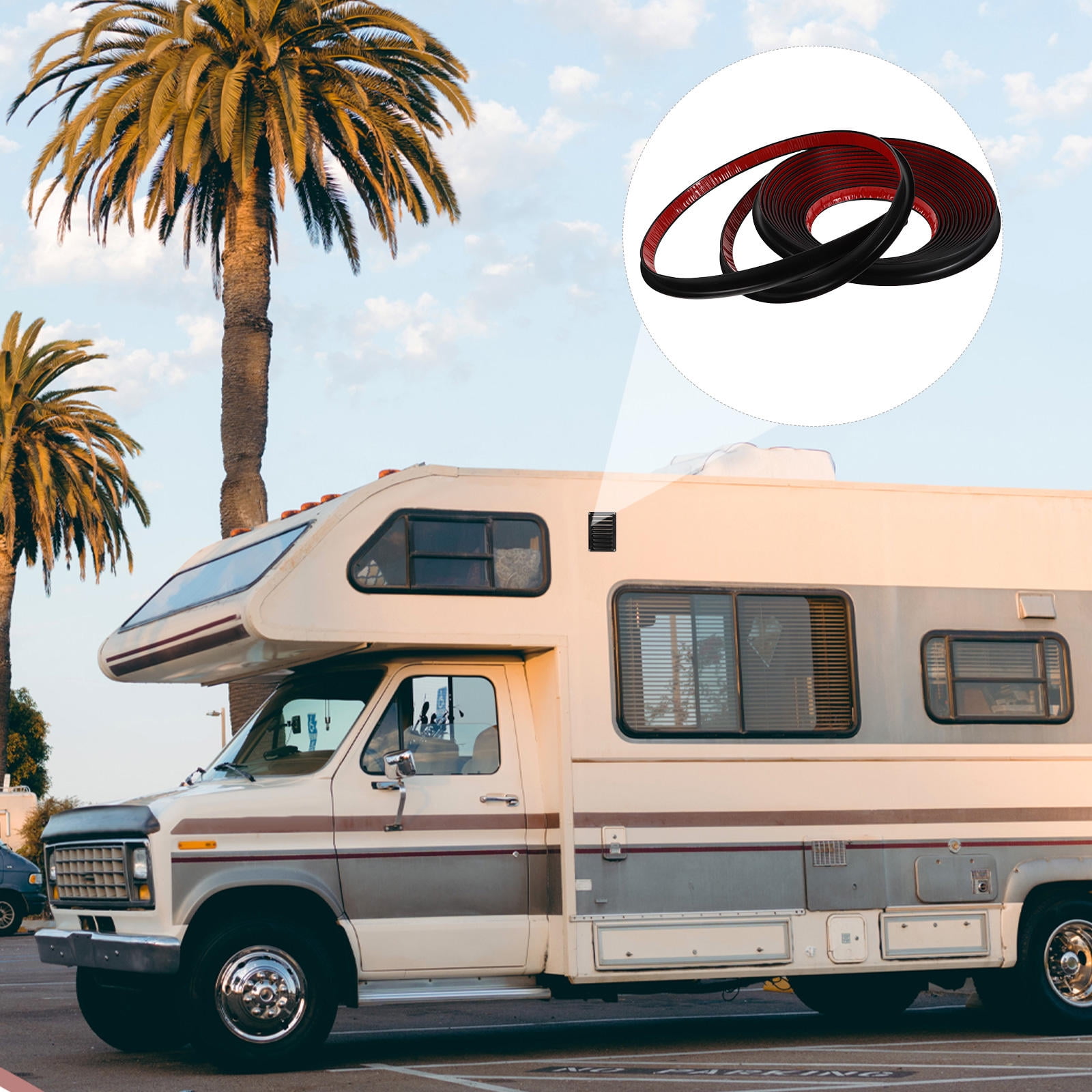 Worgeous RV Rain Gutter PVC Drip Rail for Car J Shaped Rain Gutter for ...