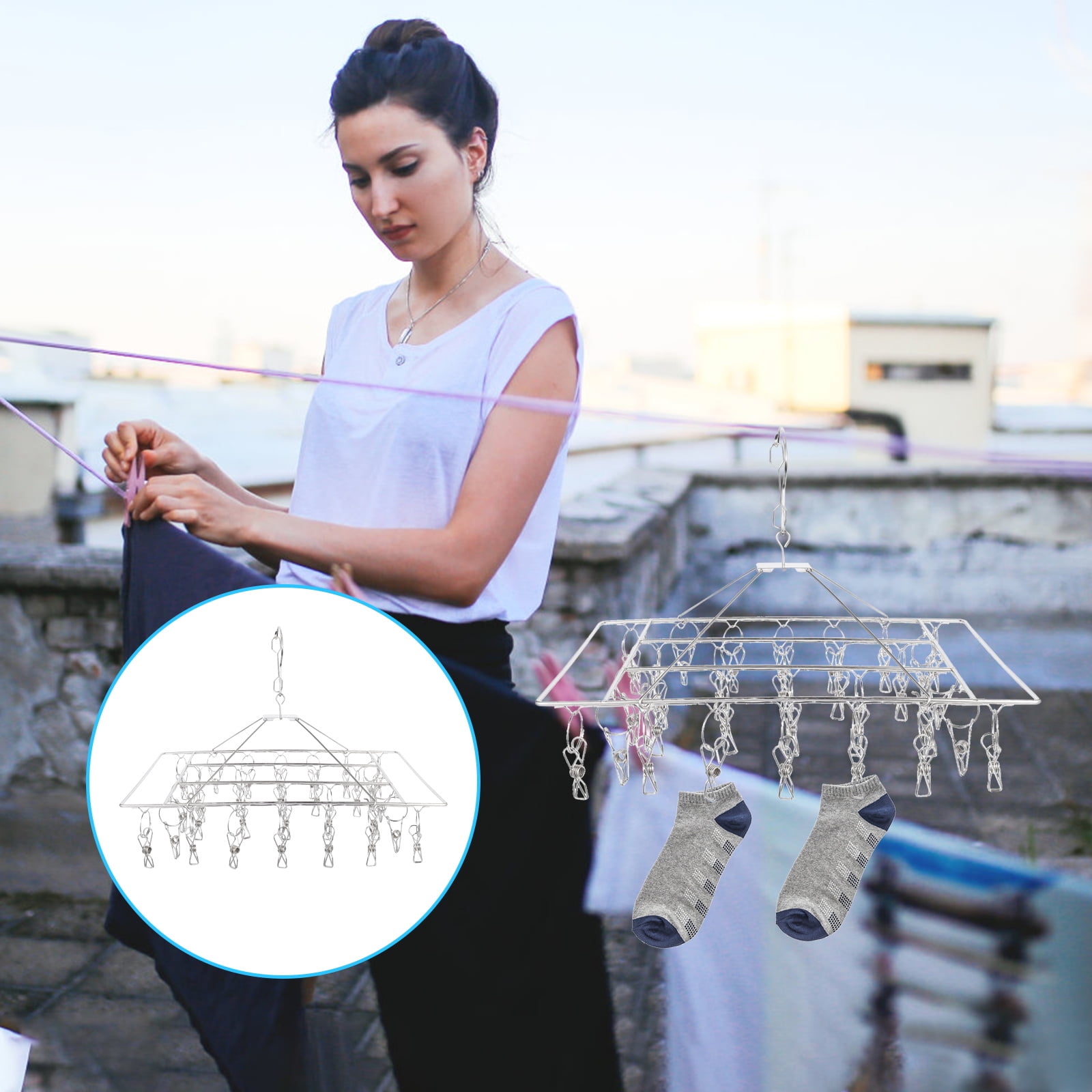 Worgeous Rack Clothing Racks for Hanging Clothes Drying Bra Hanger ...