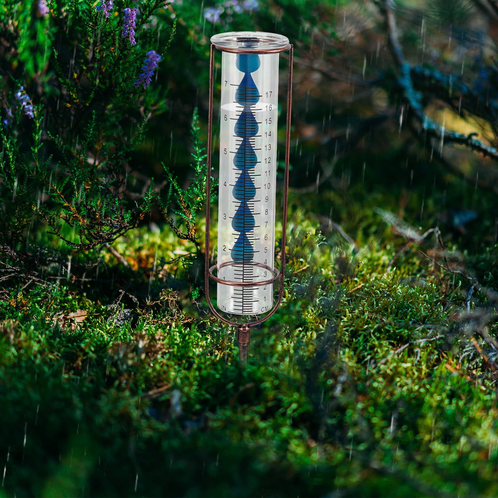 Worgeous Rain Gauge Backyard Decor Gauges Measure Outdoor Light Brown ...