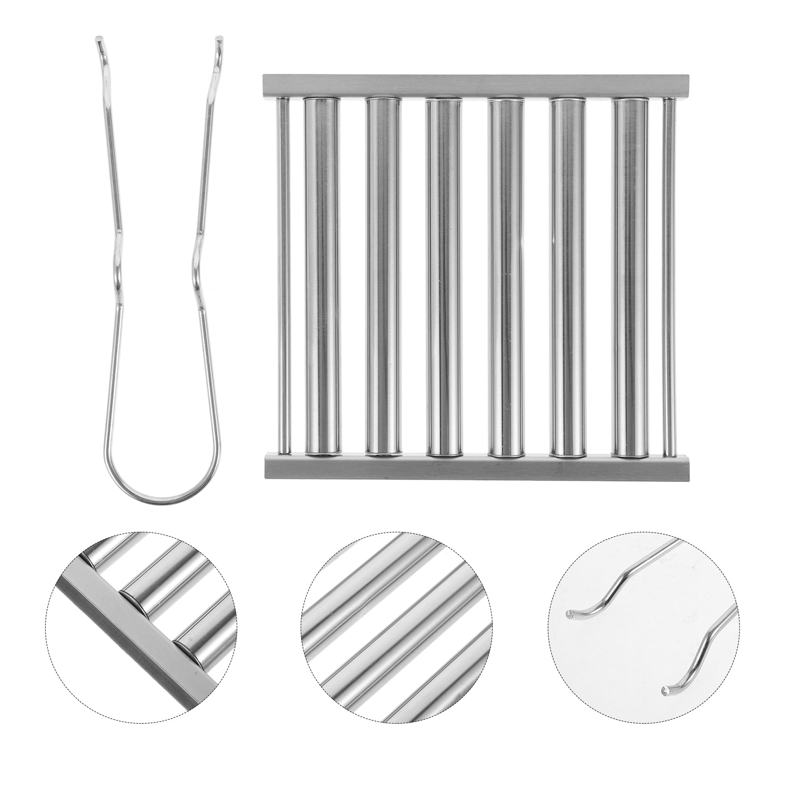 Worgeous Raindrops 1 Set Camping Sausage Barbecue Rack Stainless Steel ...