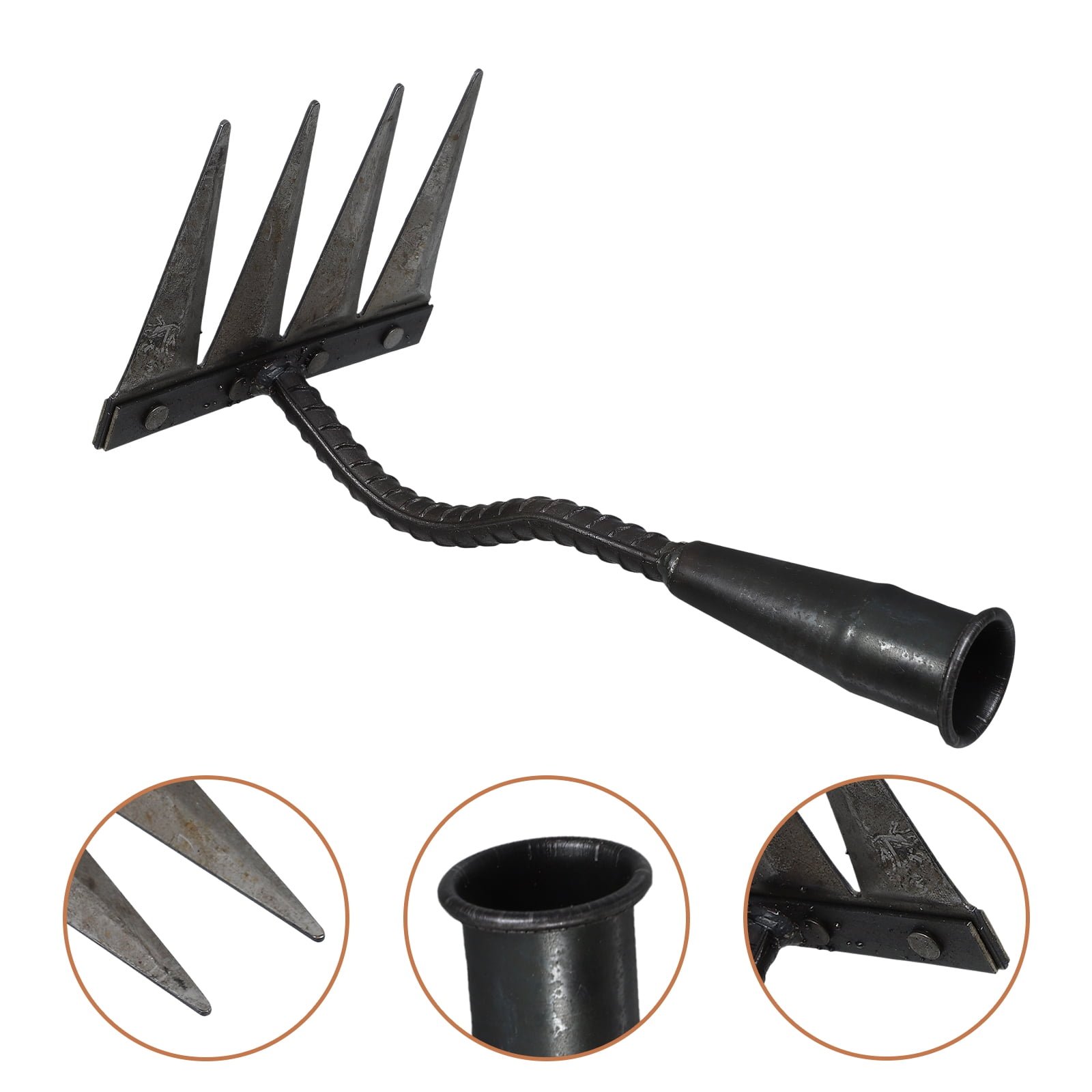 Worgeous Raindrops Gardening Hand Rake Heavy Duty Steel Rake for ...