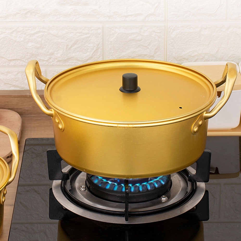 Worgeous Ramen Boiling Pot Golden Oxidized Yellow Aluminum 1Pack Double ...