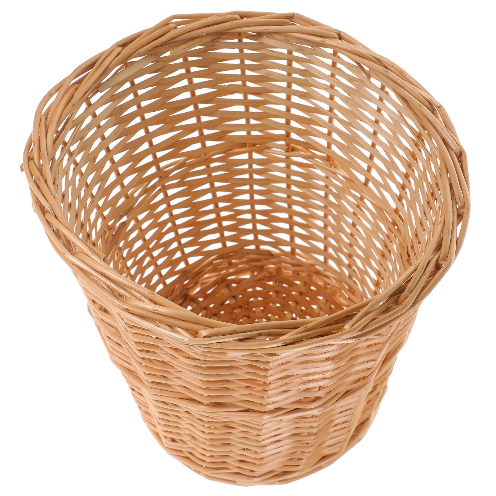 Worgeous Rattan Trash Can Wicker Wastebasket Woven Baskets Bins Office ...