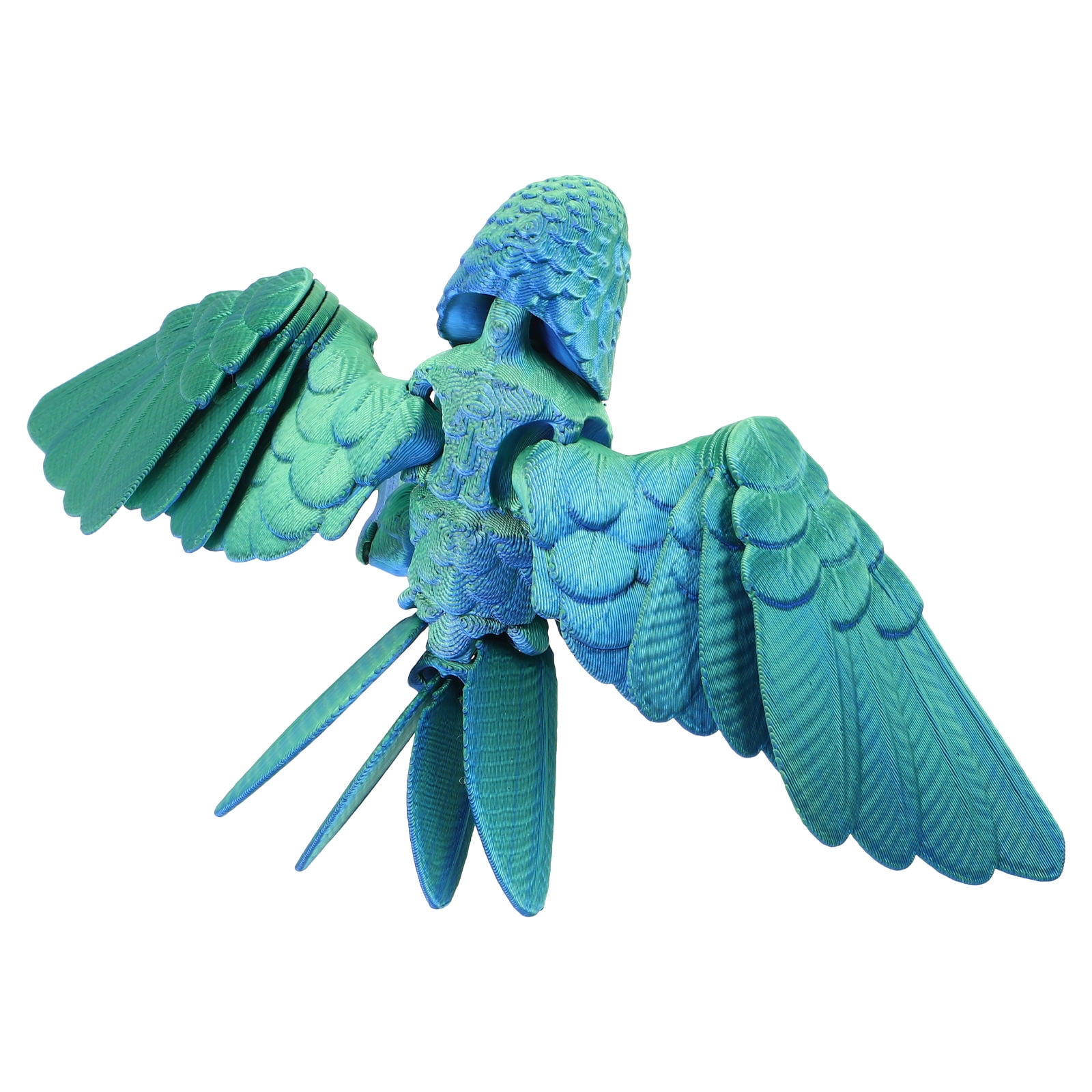Worgeous Realistic 3D Printed Parrot Figurine Cute Bird Model Flexible ...