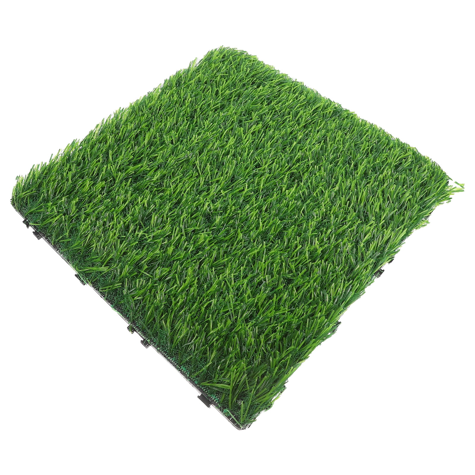 Worgeous Realistic Artificial Grass Tiles for Patio and Garden Interlocking Synthetic Turf Mat ...