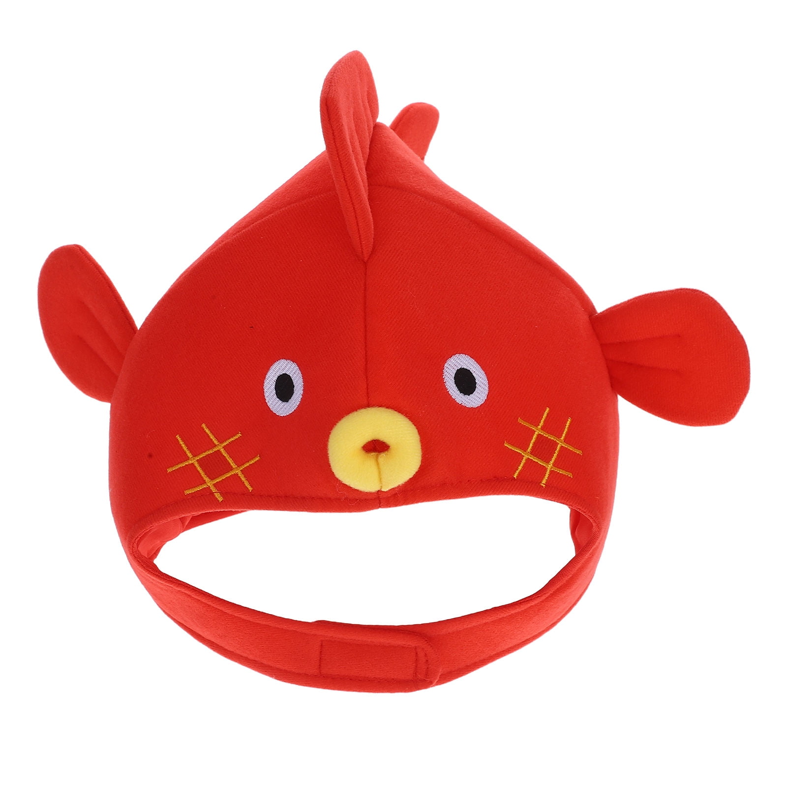 Worgeous Red Adjustable Puffer Fish Hat Plush Cartoon Headwear for Kids ...
