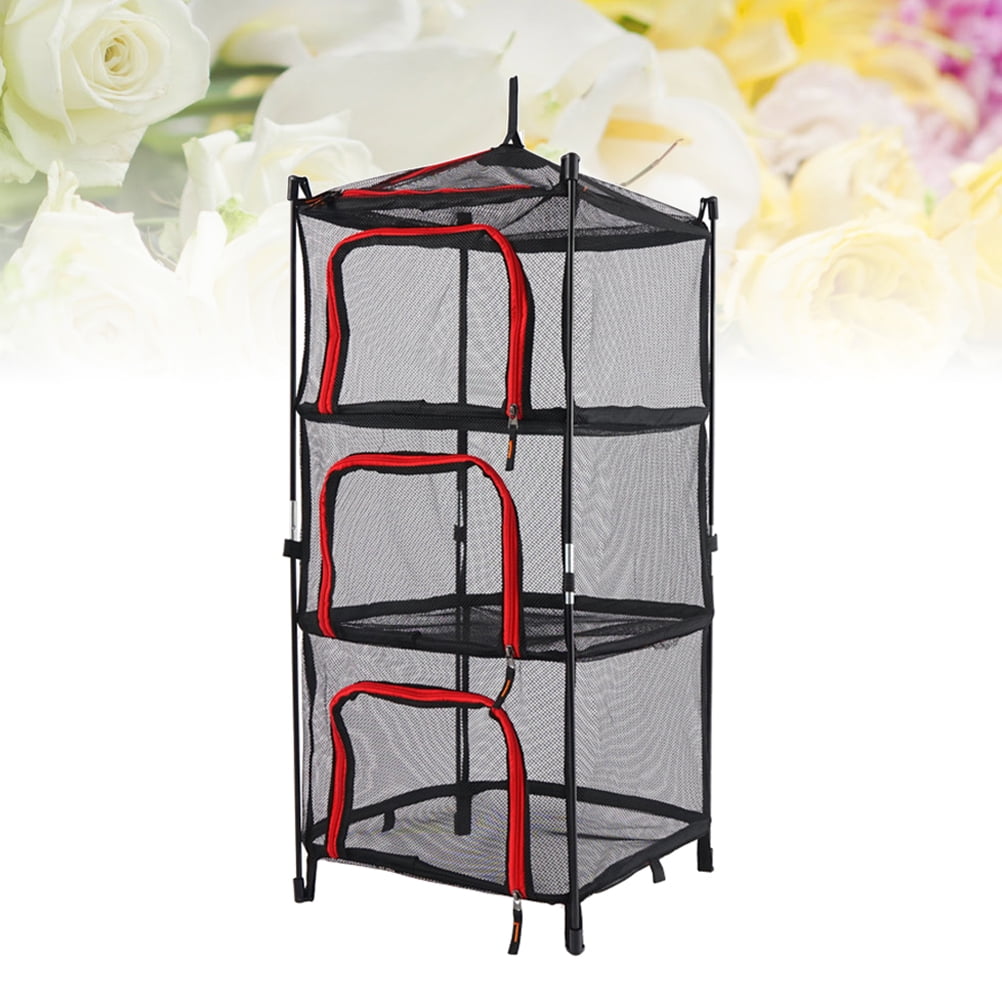 Worgeous Red Mesh Drying Net with Four Layers for Kitchen and Outdoor ...