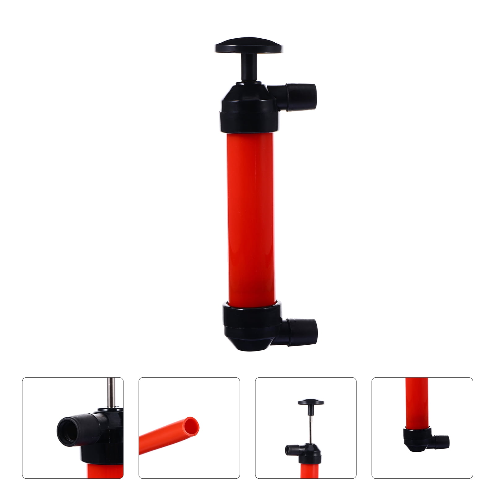 Worgeous Red Plastic Siphon Hand Pump 1Pack for Reliable Fluid and Fuel ...
