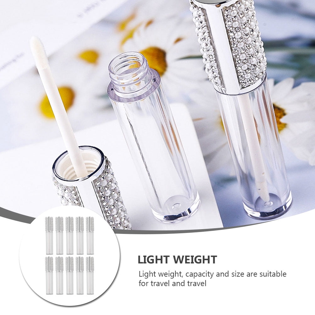 Worgeous Refillable Lip Gloss Tubes Silver Glass Containers for Storage ...
