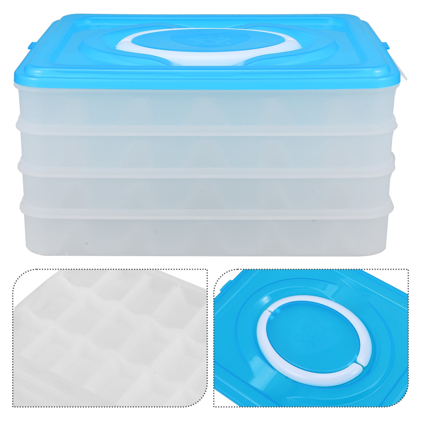 Worgeous Refrigerator Freshkeeping Plastic Storage Case Four Layers ...