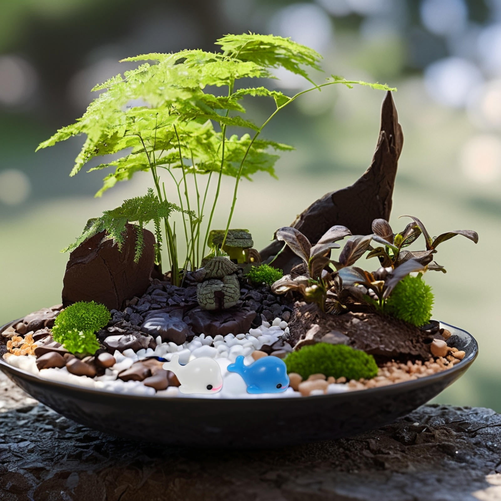 Worgeous Resin Dolphin and Fish Figurines for Home Decor Assorted Color ...