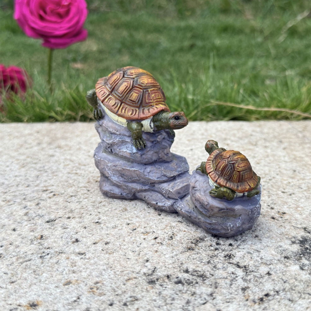 Worgeous Resin Turtle Mother and Son Figurine Realistic Sea Turtle ...
