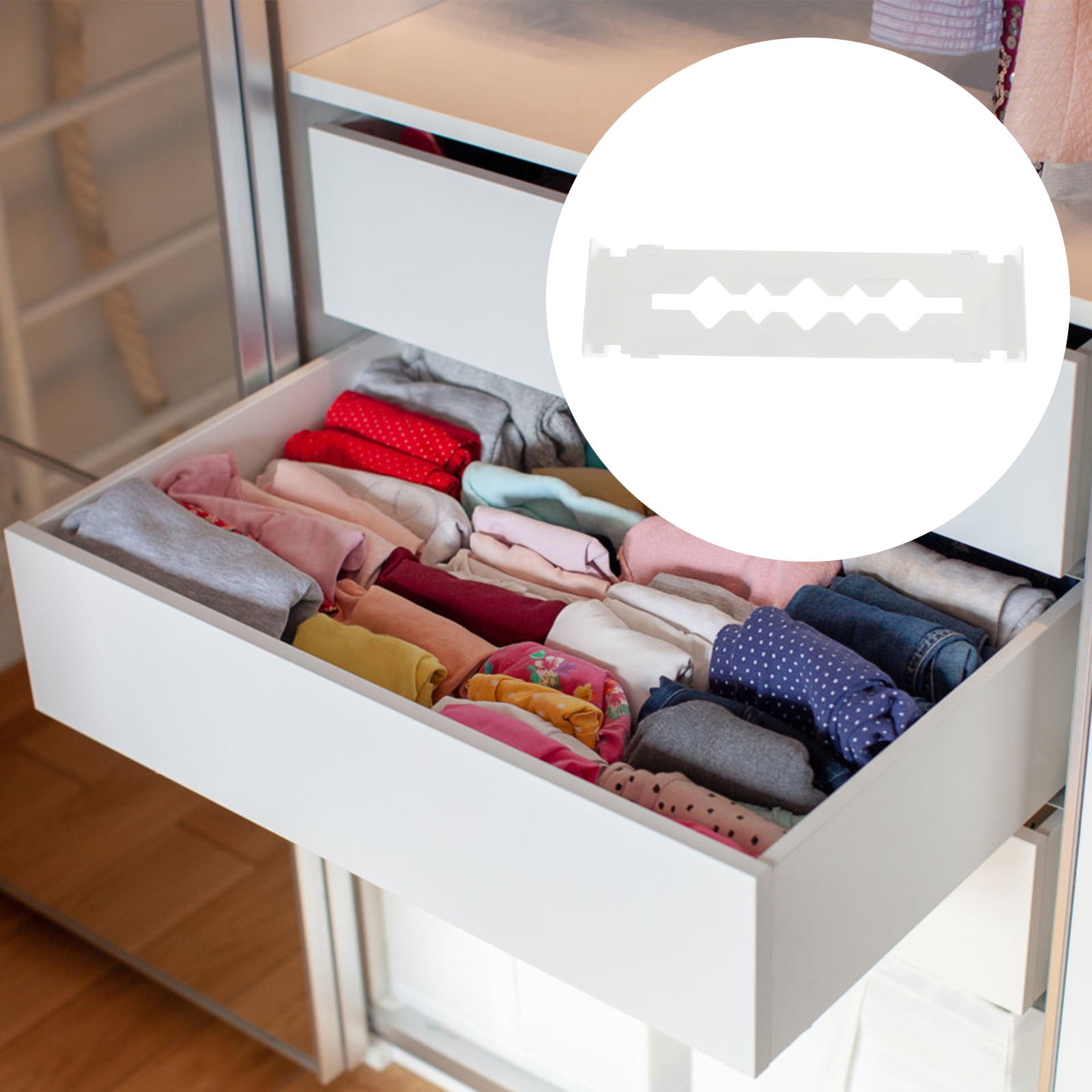 Worgeous Retractable Drawer Divider Sundries Drawer Partition Drawer ...