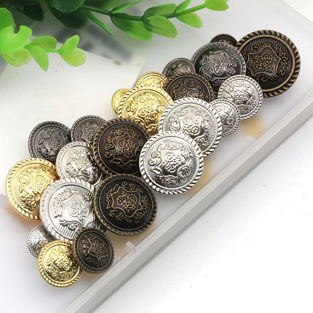 Worgeous Retro Decorative Copper Buttons for Clothing 30pcs Dark Grey ...