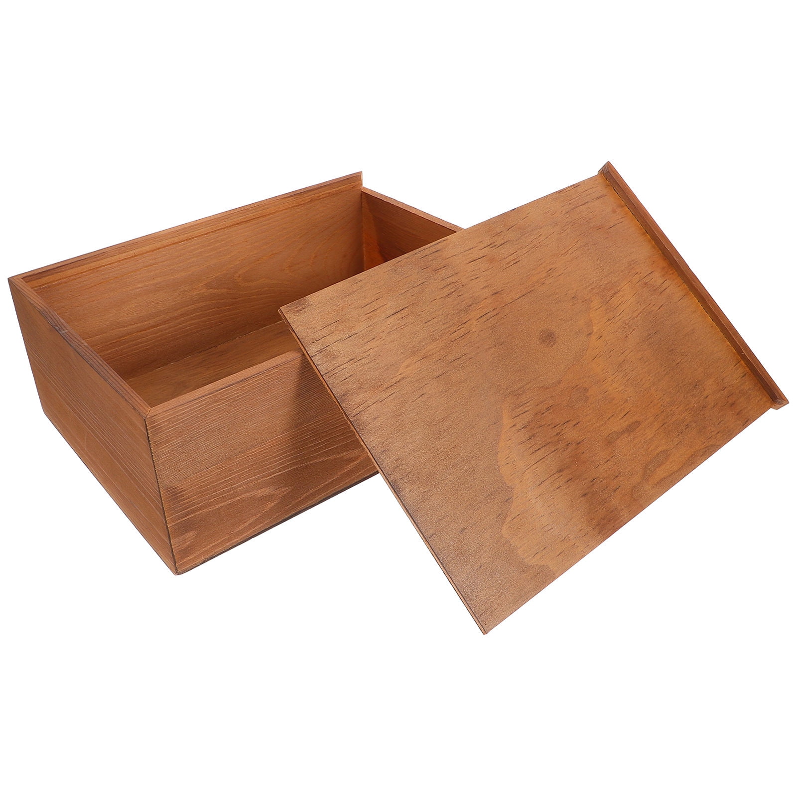 WHAMVOX Vintage Wooden Storage Box for Keepsakes and Jewelry Light ...