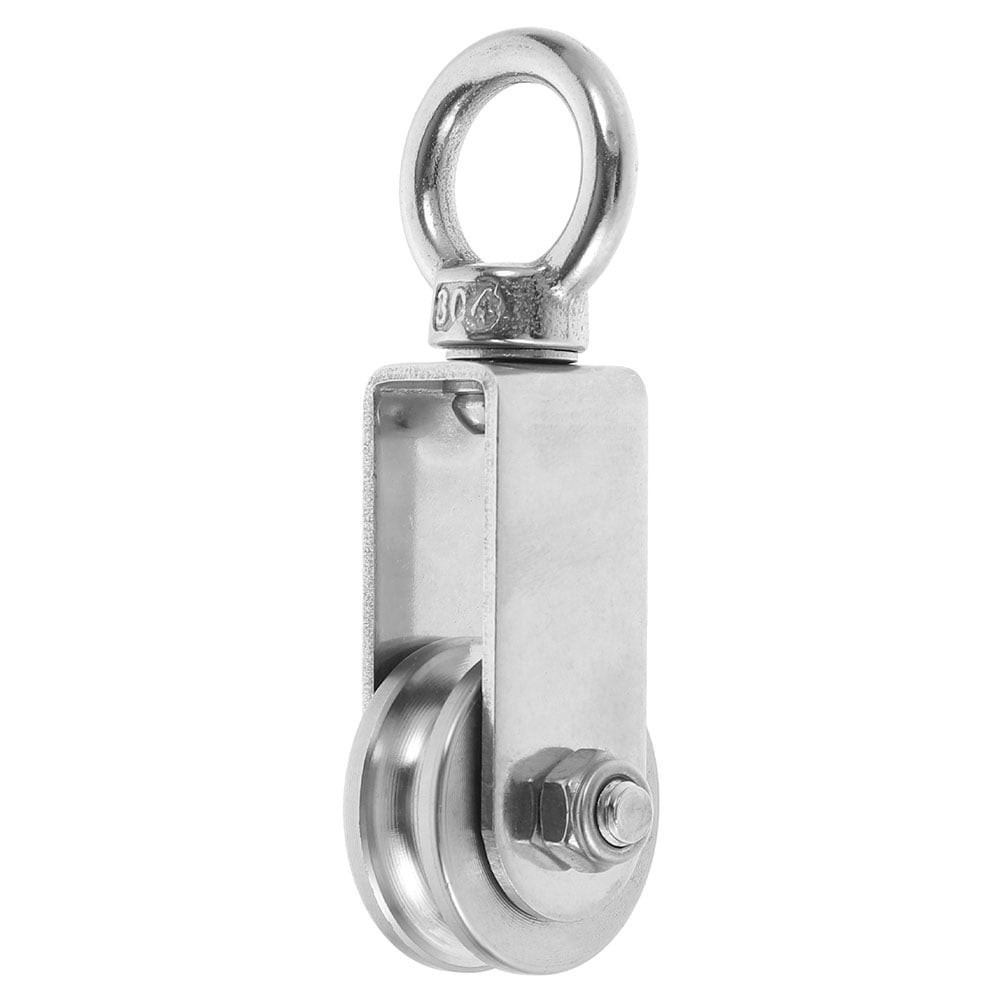 Worgeous Ring Pulley Wire Rack with Wheels Rope Pulleys Chain Travel ...