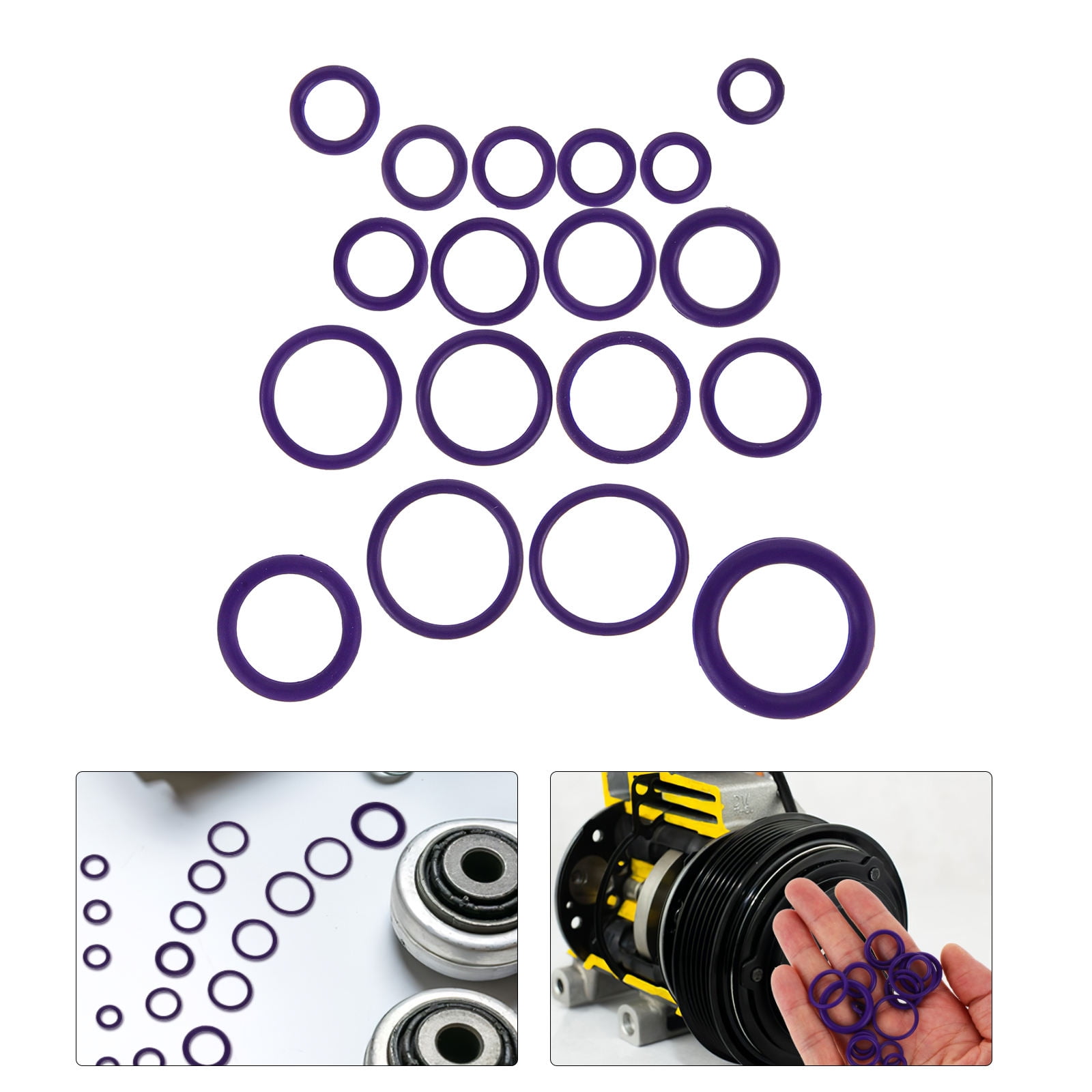 Worgeous Leak Proof Sealing Gasket Car Air Conditioner Rings 270Pcs ...