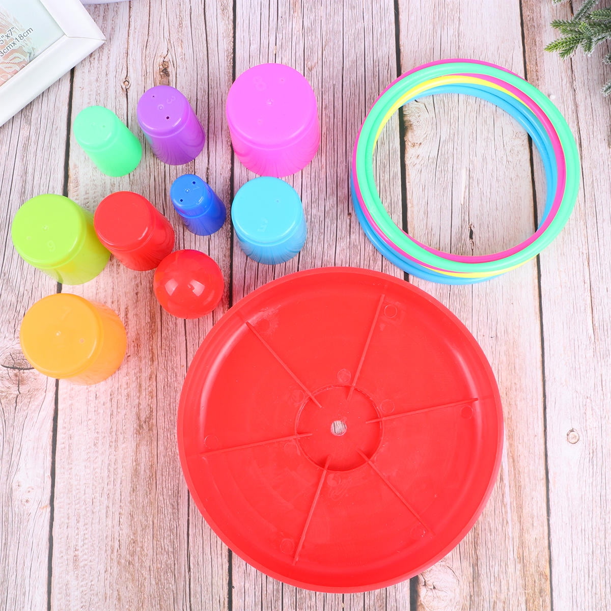 Worgeous Ring Toss Game Set with 8 Throw Rings and 9 Pillars for Kids ...