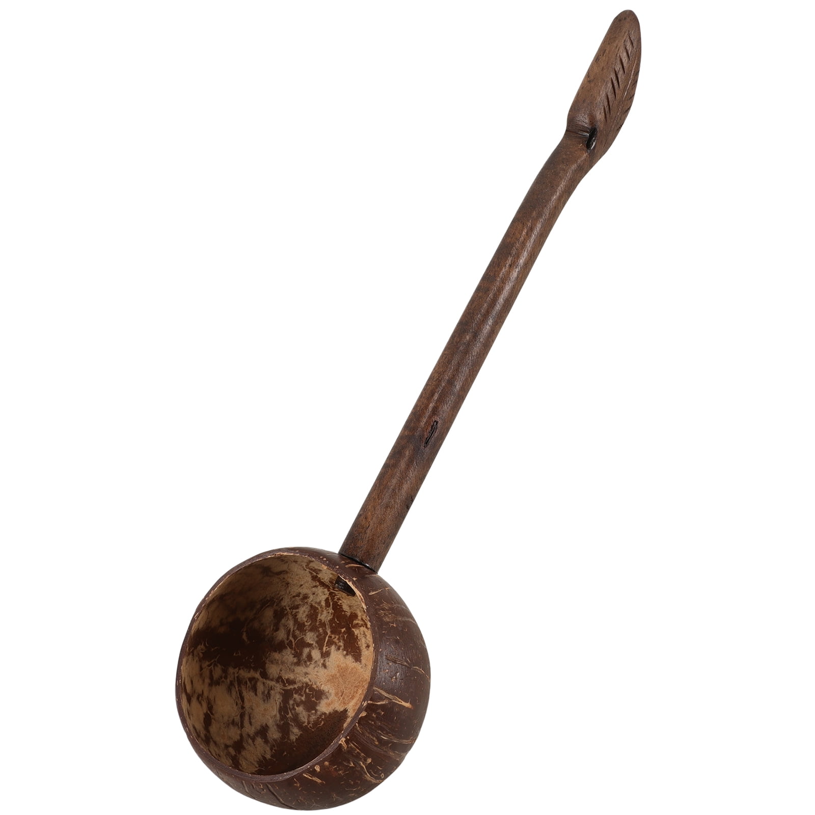 Worgeous Rod Detachable Wooden Coconut Shell Bath Water Spoon - Walmart.com