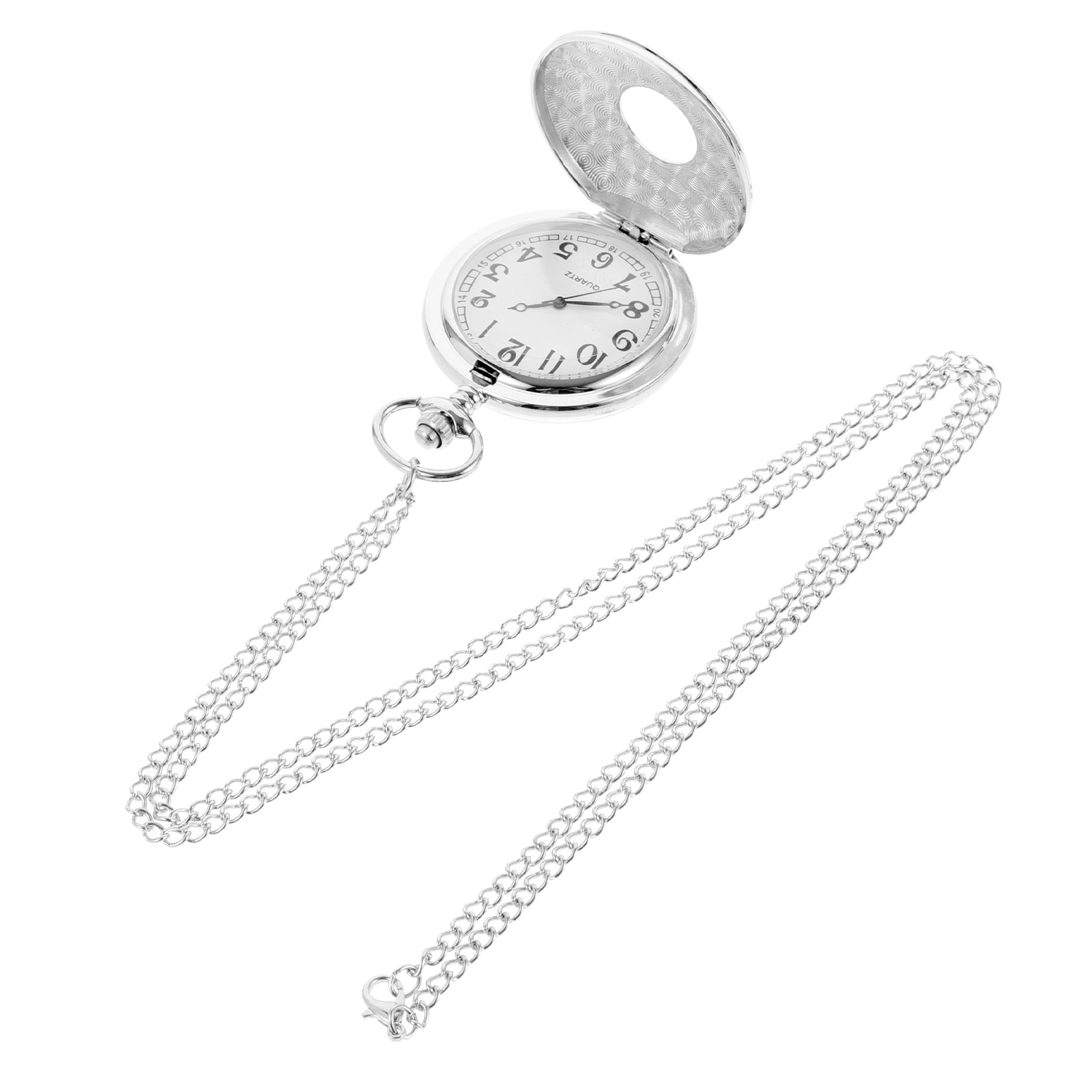 Worgeous Roman Scale Pocket Watch Dice Watches for Men Father Silver ...