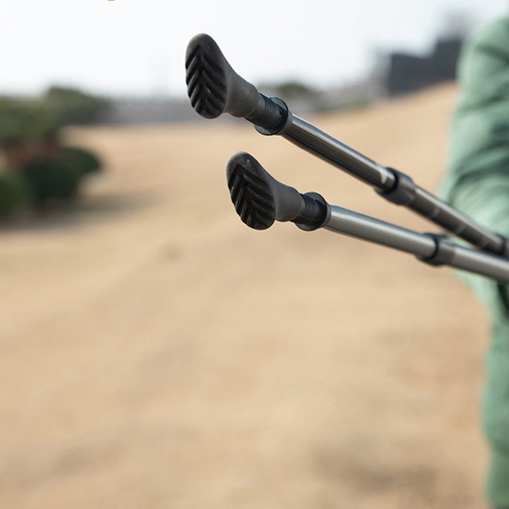 Raindrops Rubber Tips for Trekking Poles Black Improve Traction ...