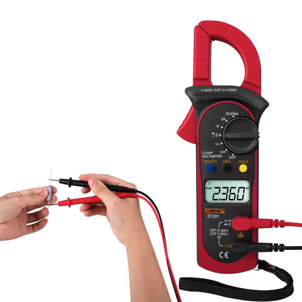 Worgeous ST201 Digital Clamp Multimeter Resistance Ohm Tester AC DC ...