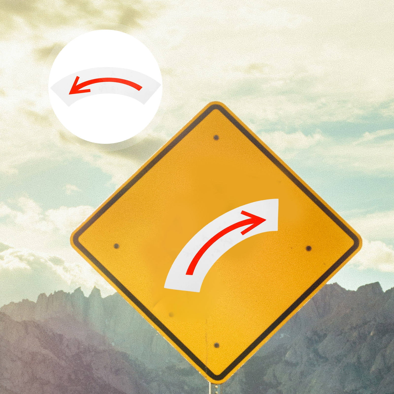 Worgeous 方 安全标签 Safety Sticker Adhesive Directional Stickers Warning ...