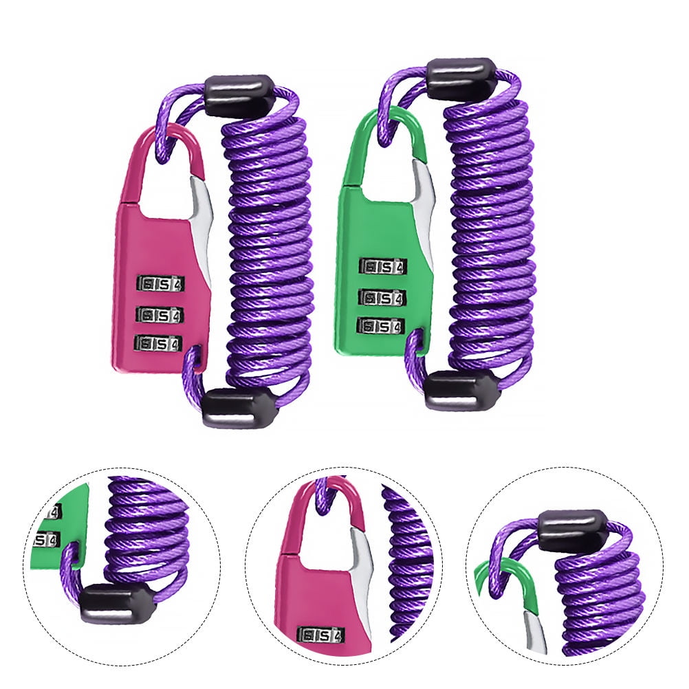 Worgeous 头盔锁钢缆 锁 Scooter Lock Portable Cycle Locks for Bicycle Bike ...