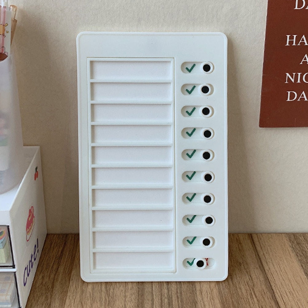 Worgeous Self-discipline Checker Chart Kids Routine Child Student White ...