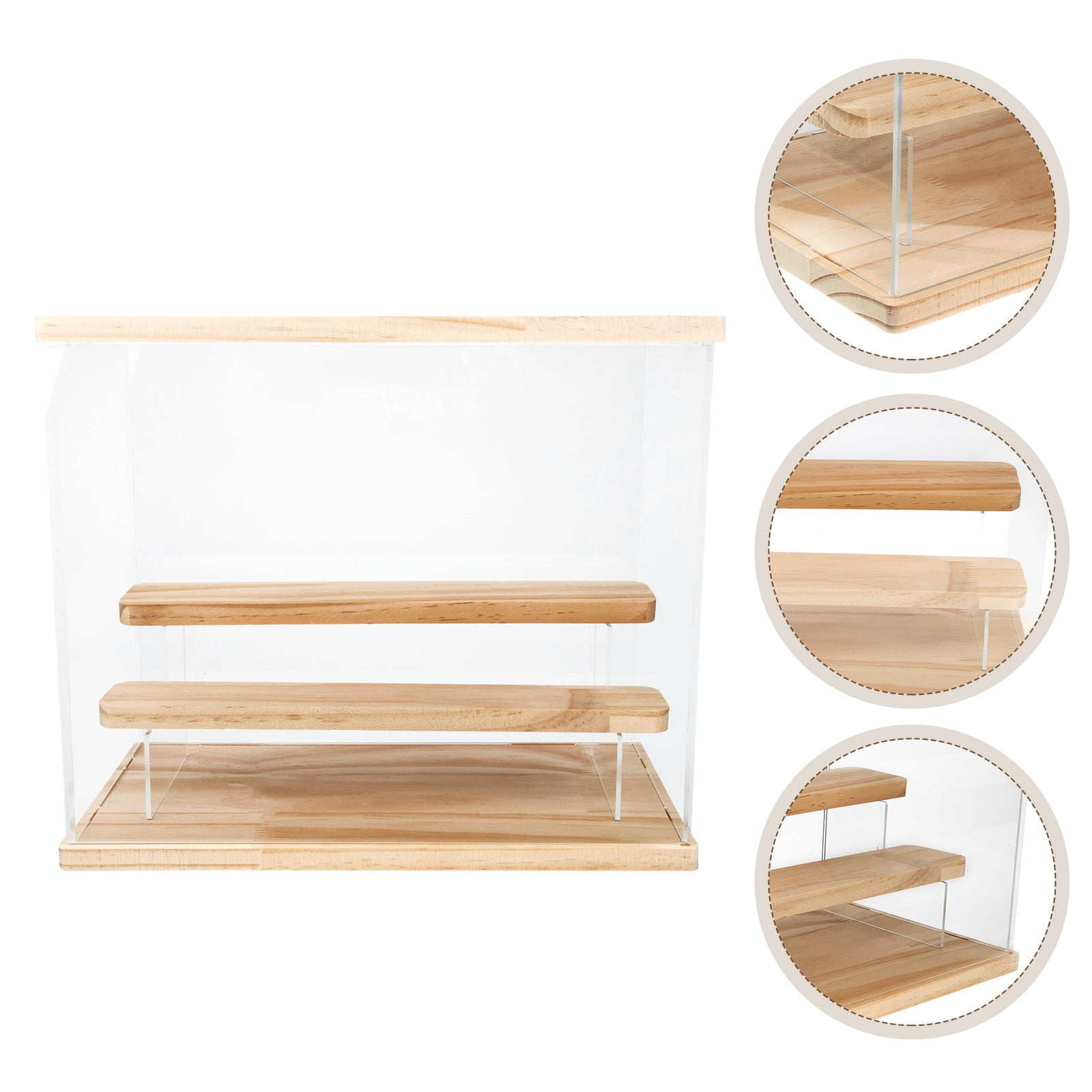 Worgeous Shelves Organizer Figure Display Box Dust-proof Display Case ...