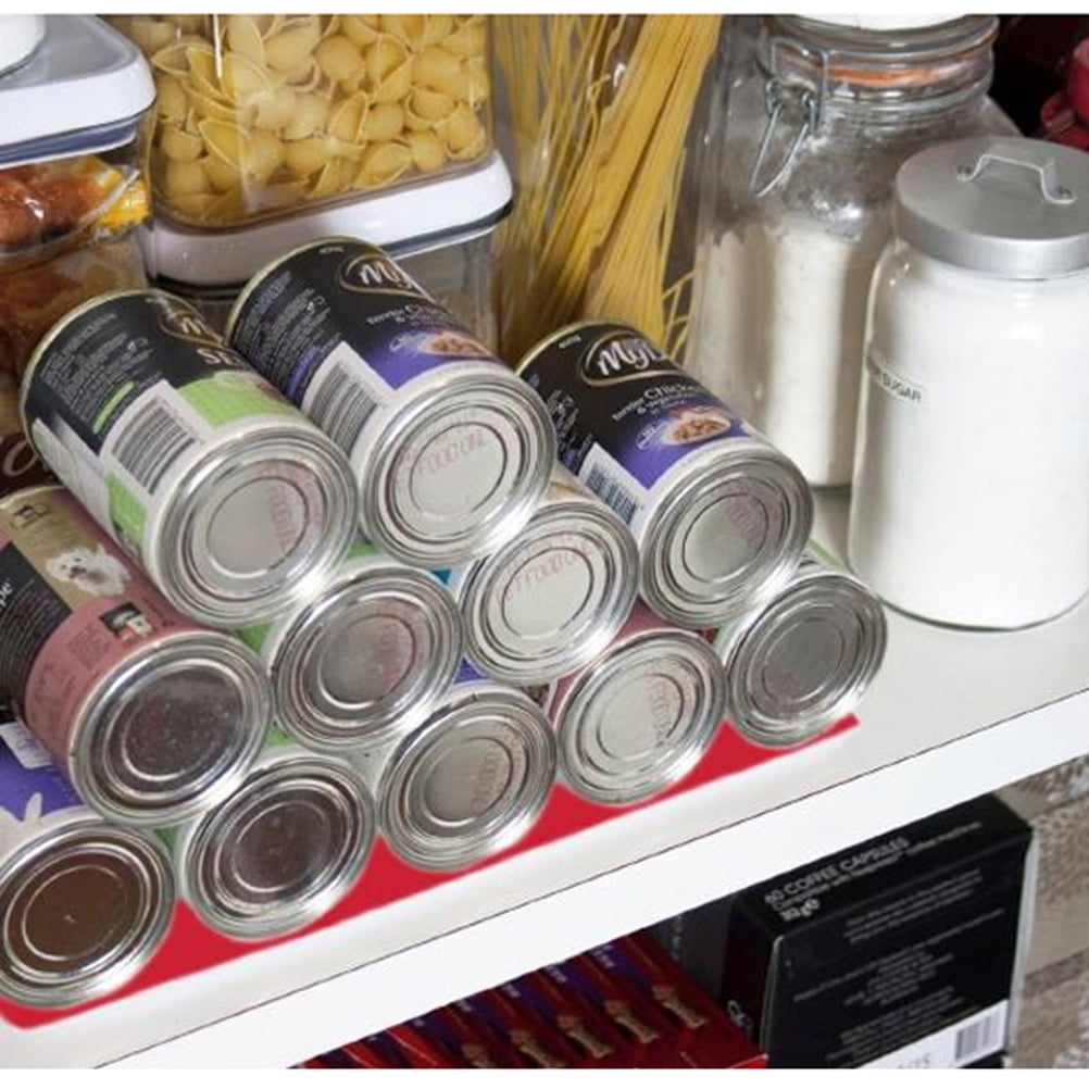 Worgeous Silicone Fridge Storage Rack for Beverage Cans in Red Large ...