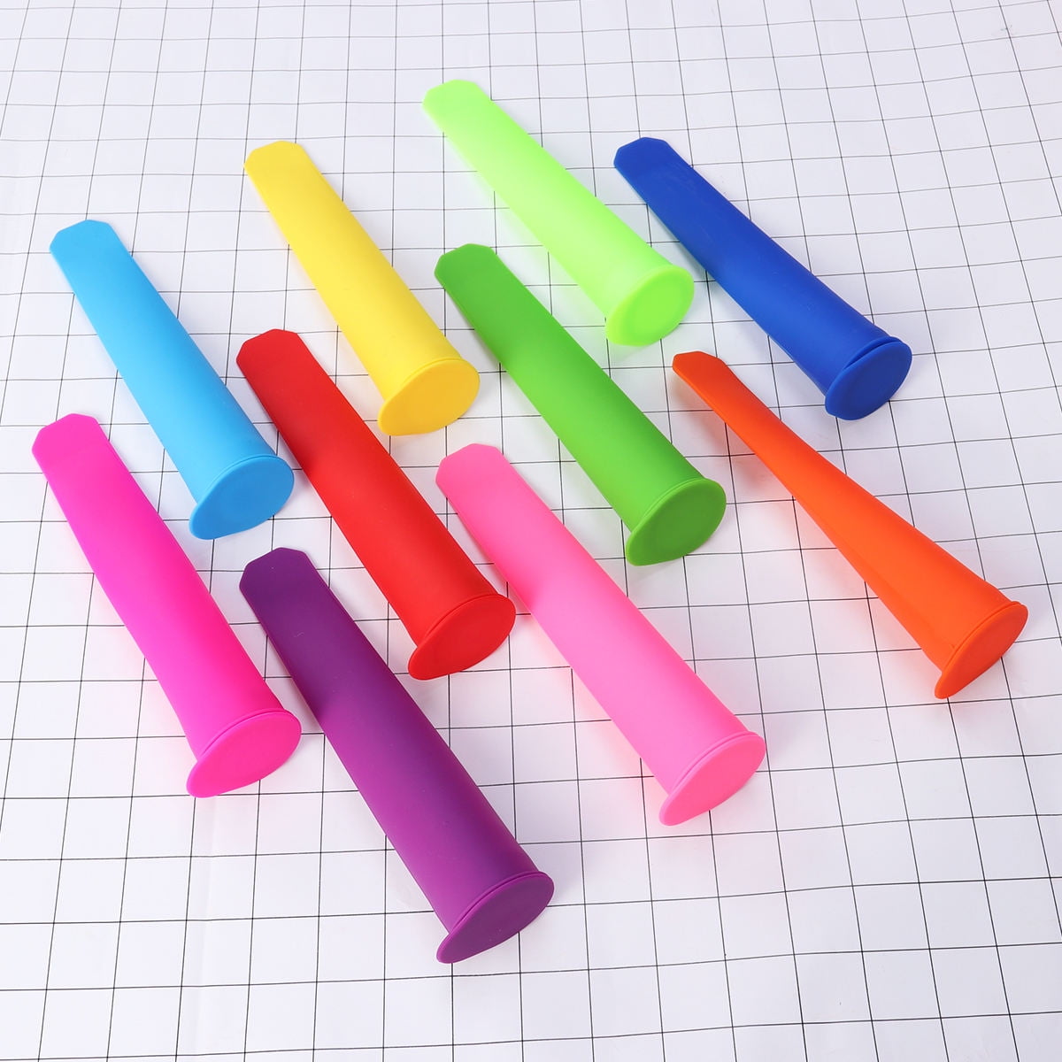 Worgeous Silicone Ice Pop Molds Popsicle Tube With Lid, Popsicle Maker ...