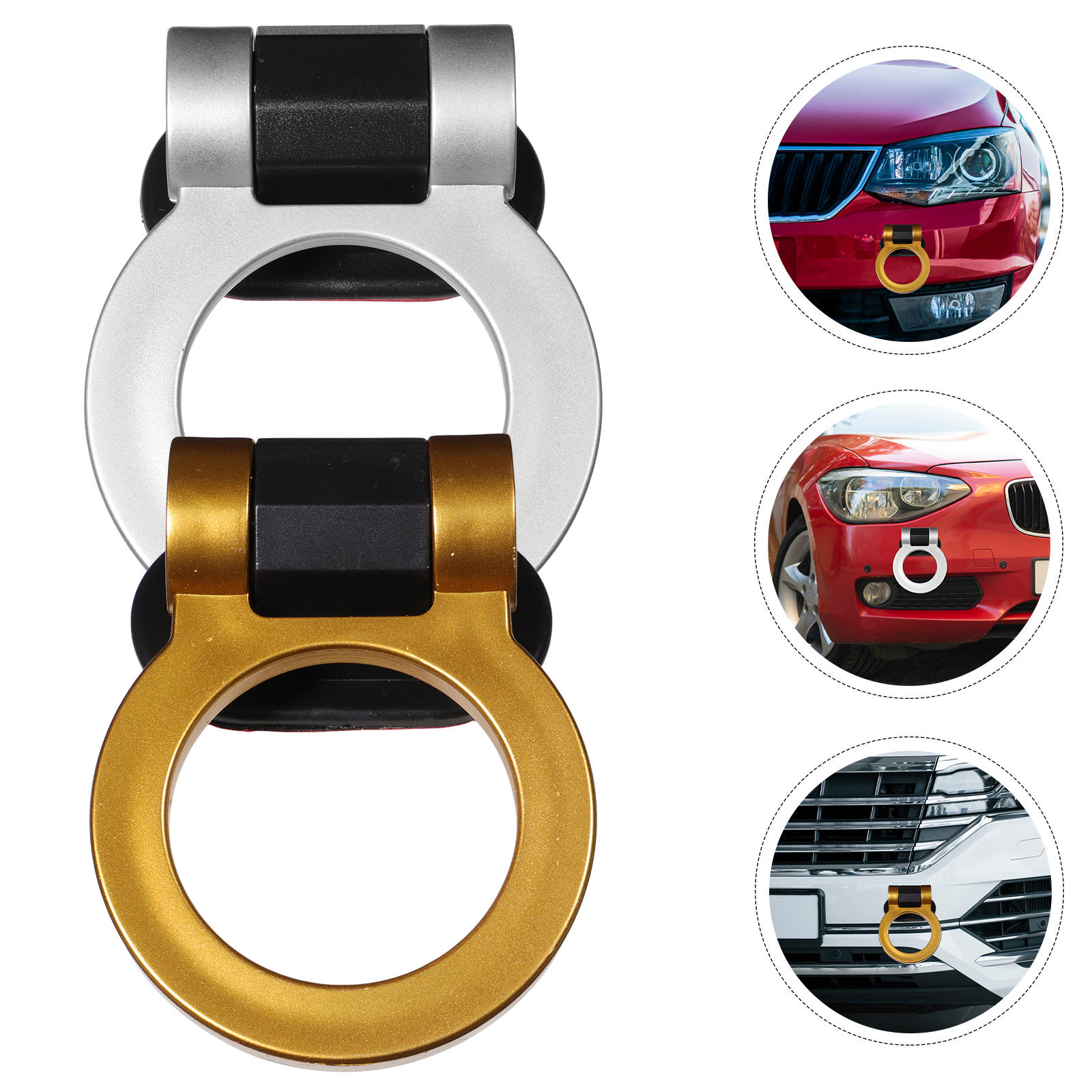 Worgeous Silver Abs Material Tow Hook for Automotive 2Pcs - Walmart.com