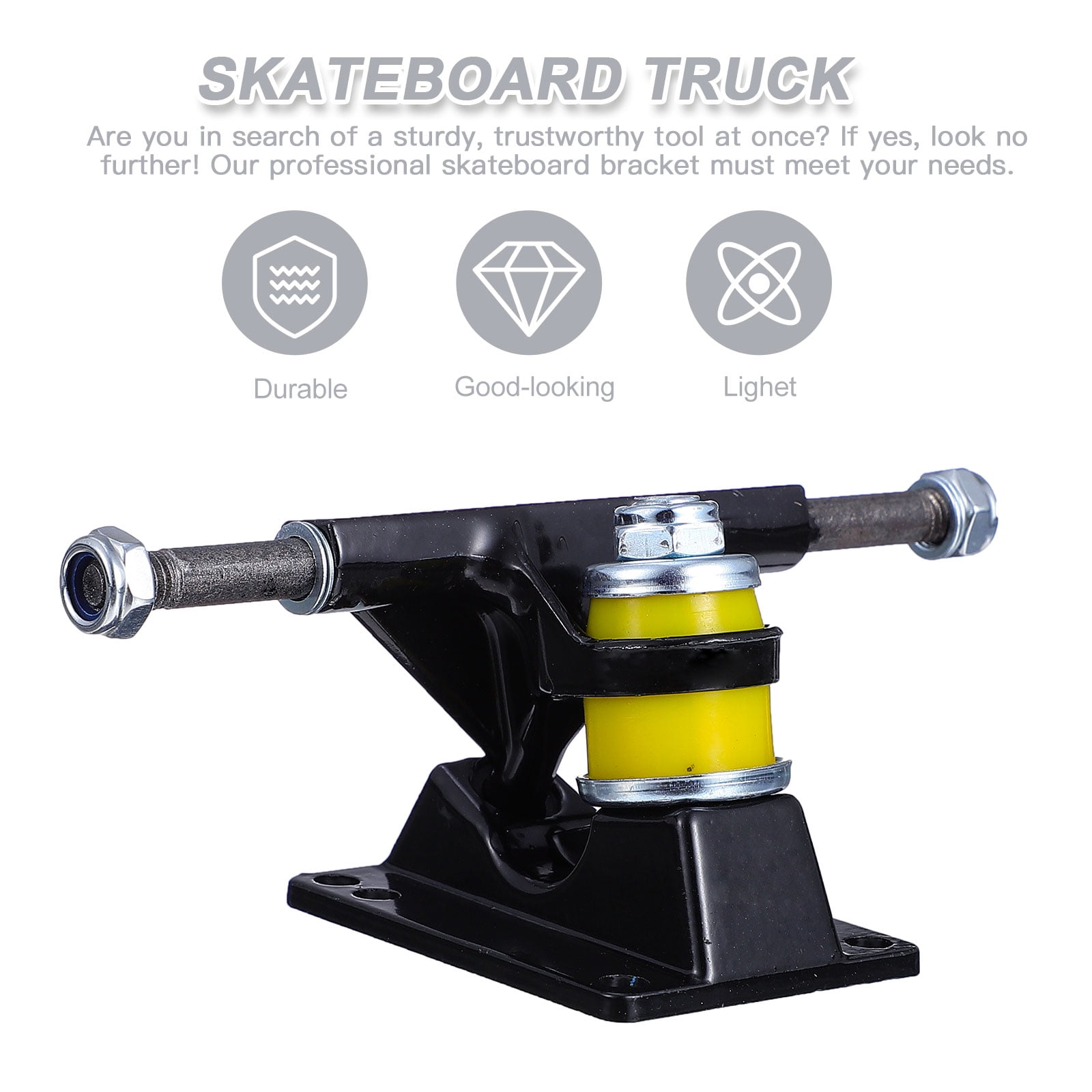 Worgeous Skateboard Truck Hardware Black 1 Pair 5.7X2.7X2.2In - Walmart.com
