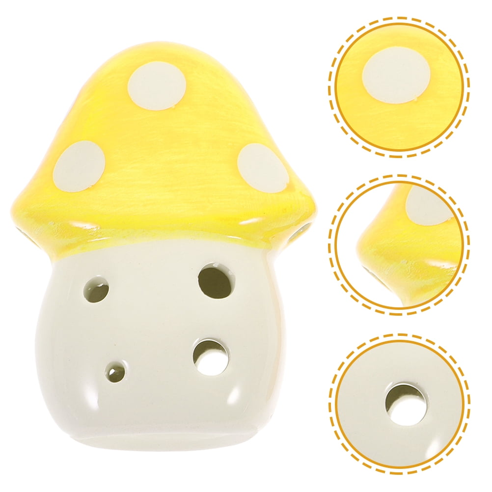 Worgeous Small Ceramic Ocarina Mushroom Ocarina Portable 6-hole Ocarina ...