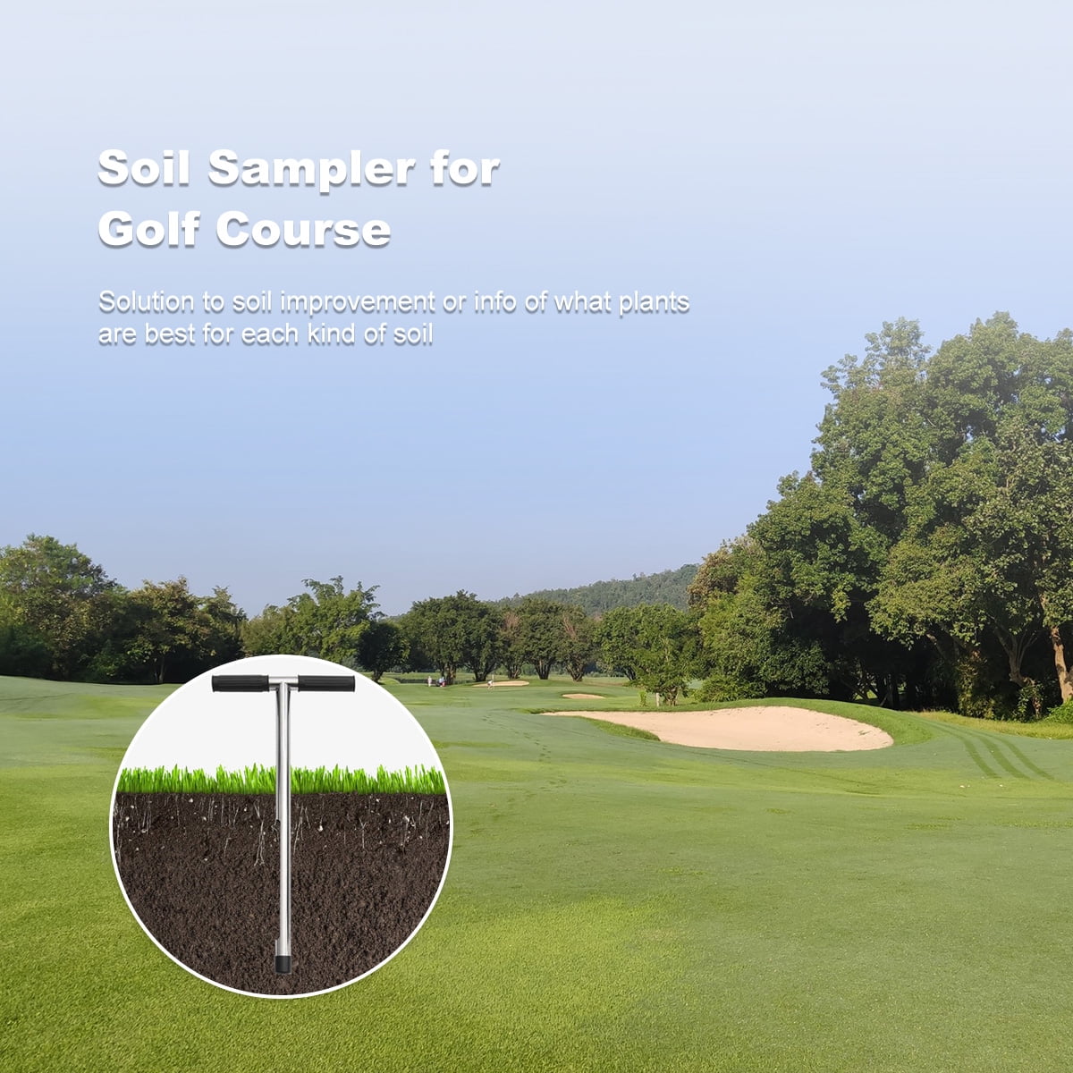 Worgeous Soil Sampler Tool Metal Practical Simple Durable Soil Sampler ...