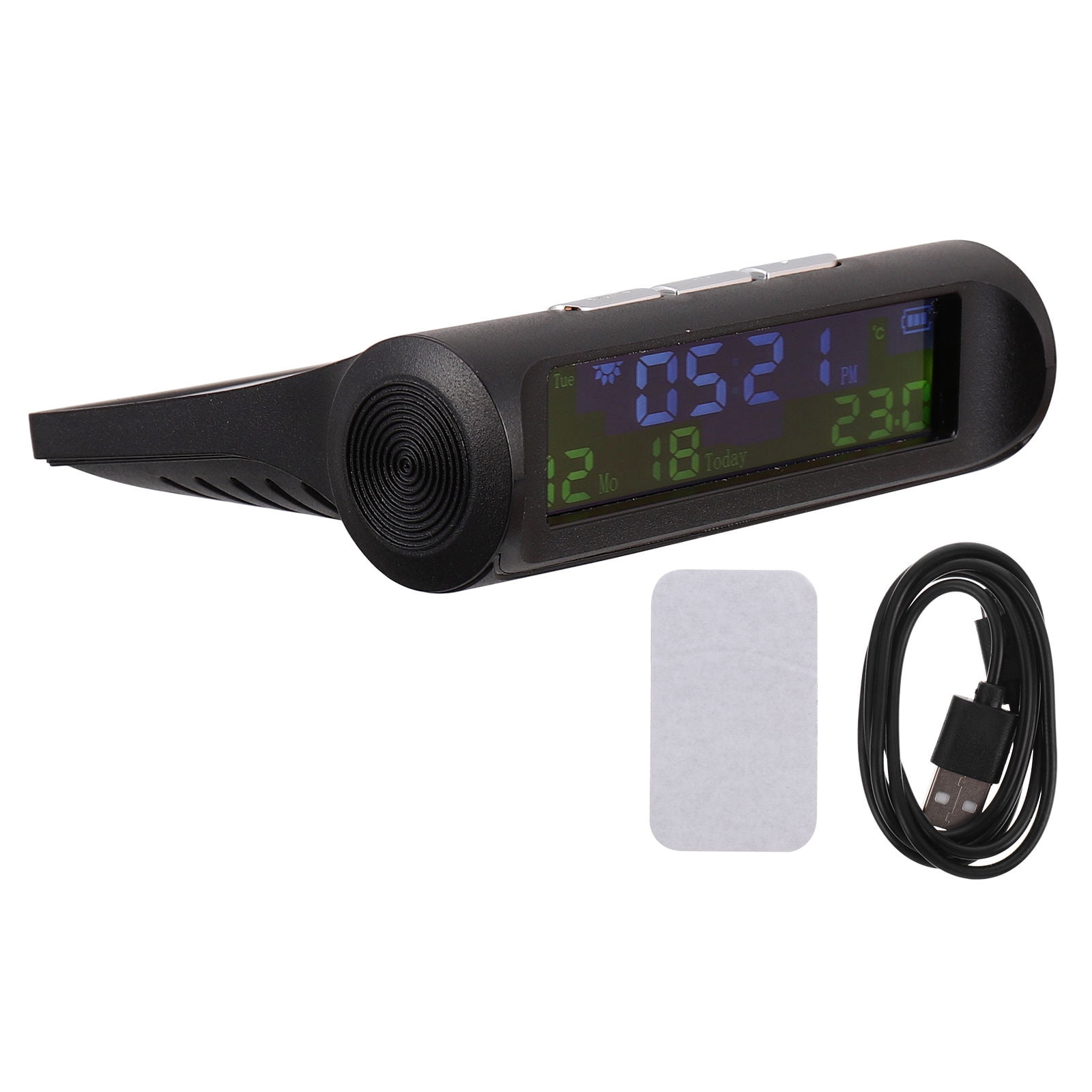 SWETRACE Automobile Clock Black Abs Visual and Audio Alarm 1Pcs 3.7x3 ...