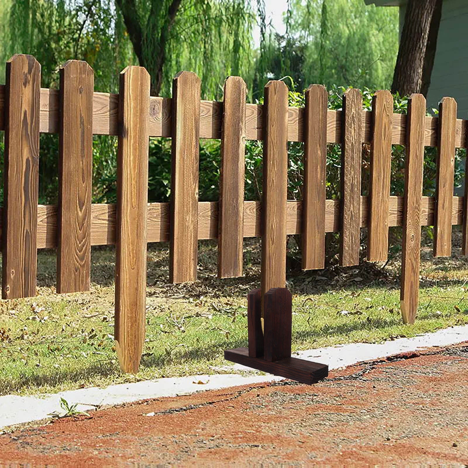 Worgeous Solid Wood Fence Stands Outdoor Fencing Baby Dark Brown ...