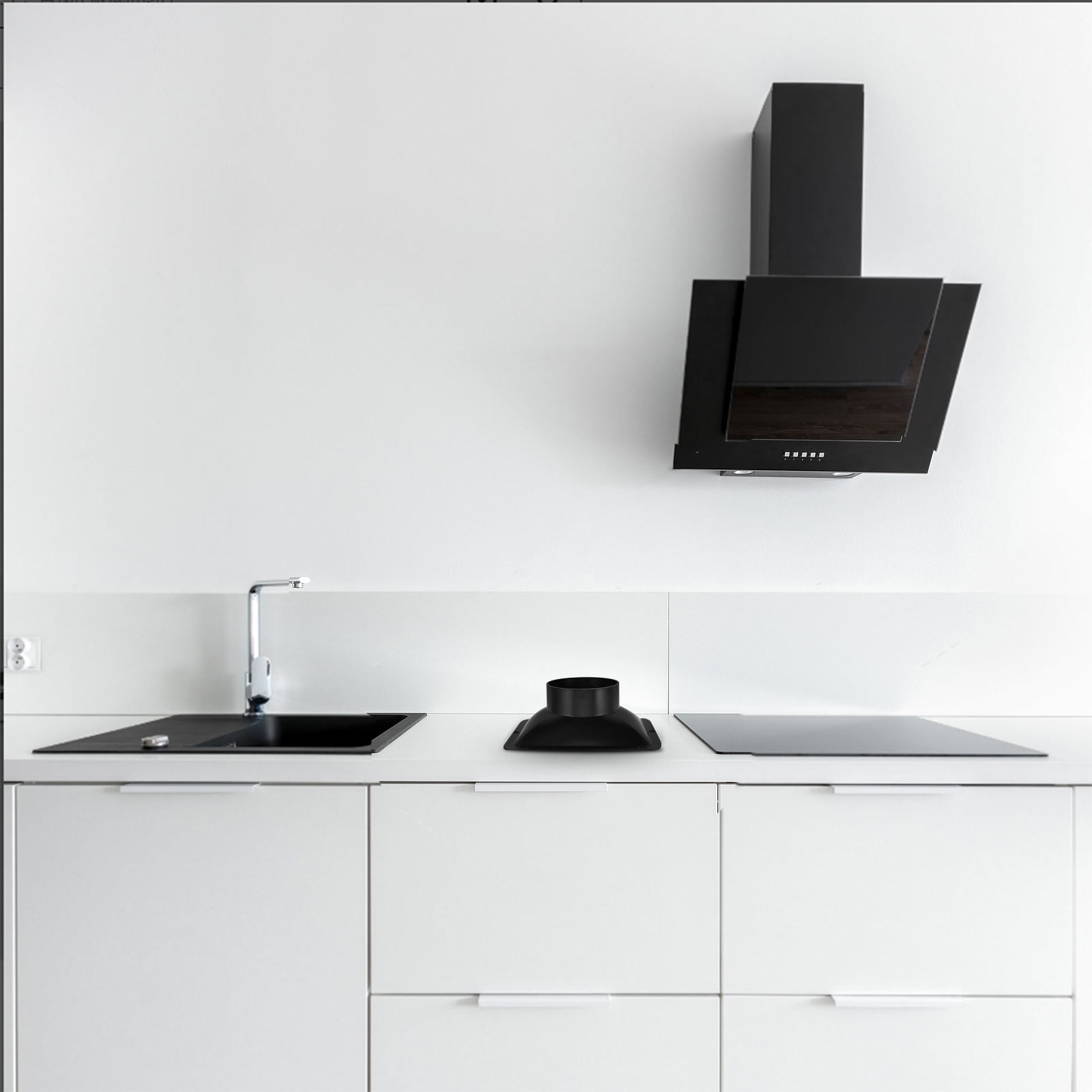 Worgeous Square Bottom Interface for Ventilation System DIY Range Hood ...