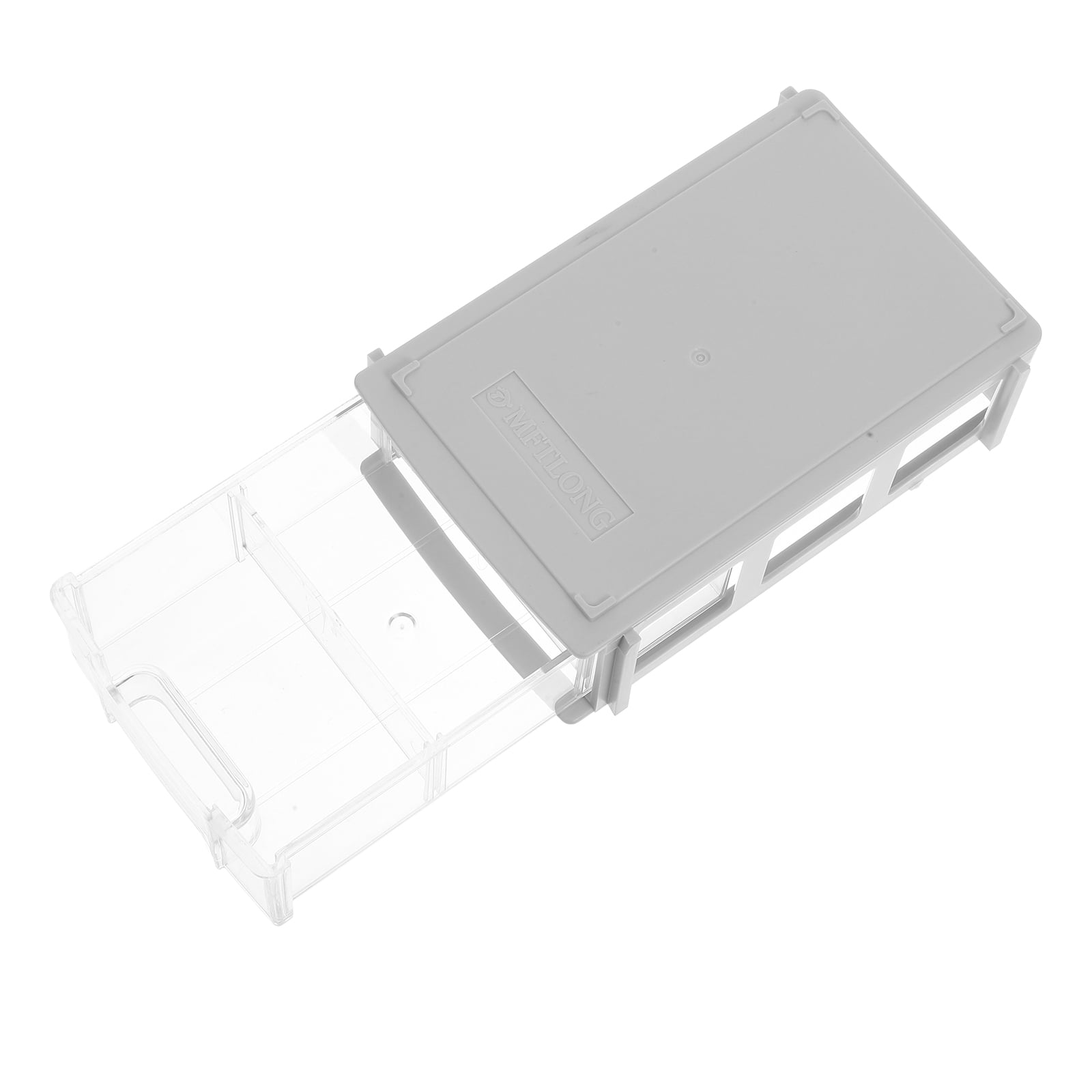 Worgeous Stackable Plastic Craft Storage Bin With Clear Drawer Desktop ...