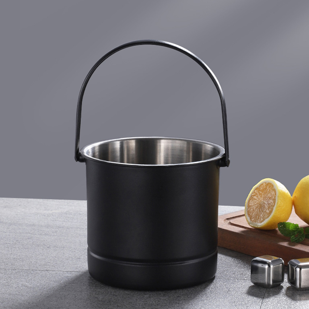 Worgeous Stainless Steel Bucket Ice Cube Bucket With Handle Party Beer ...